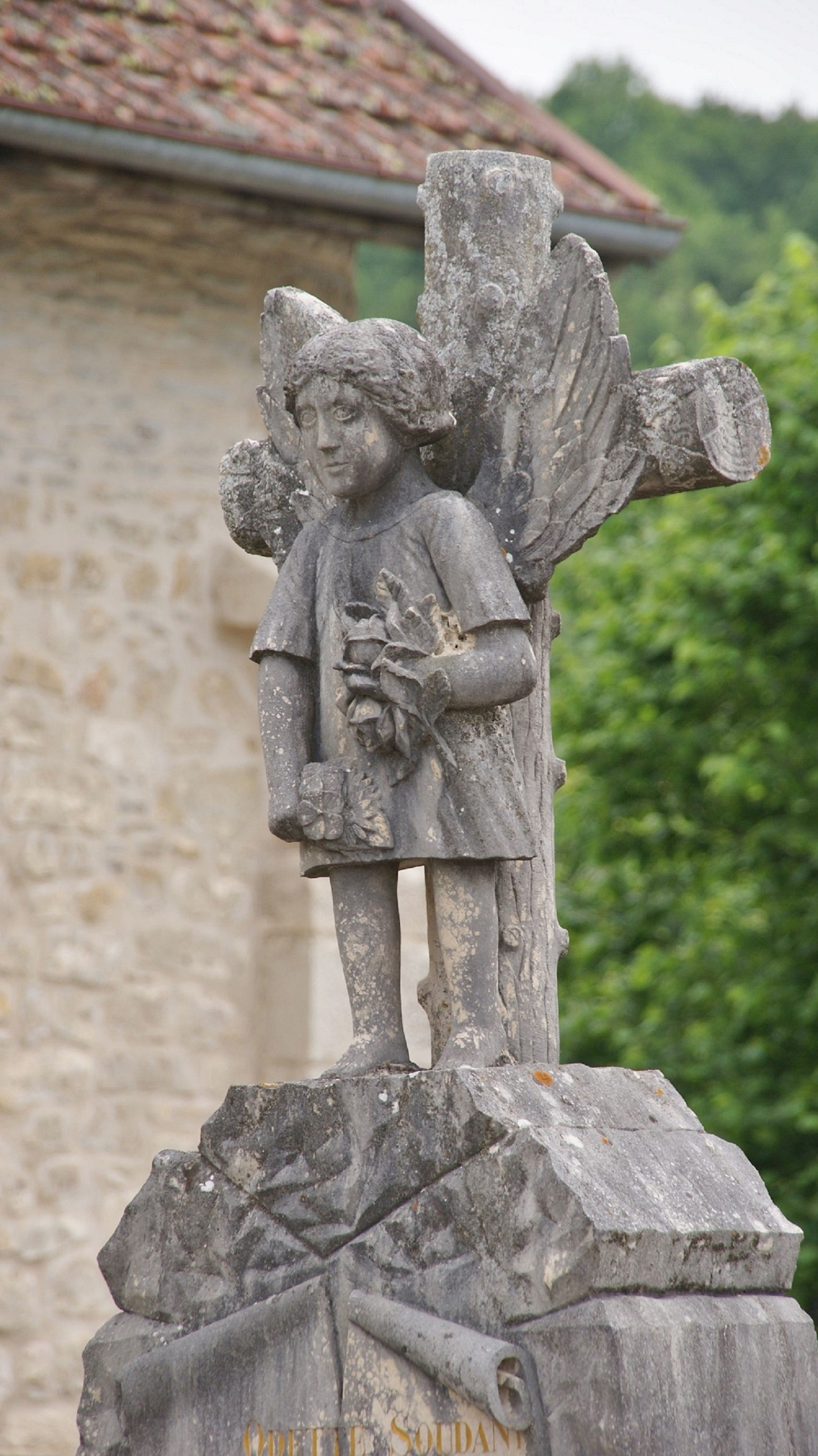 Stone Angel Statue in Labalme, France · Free Stock Photo