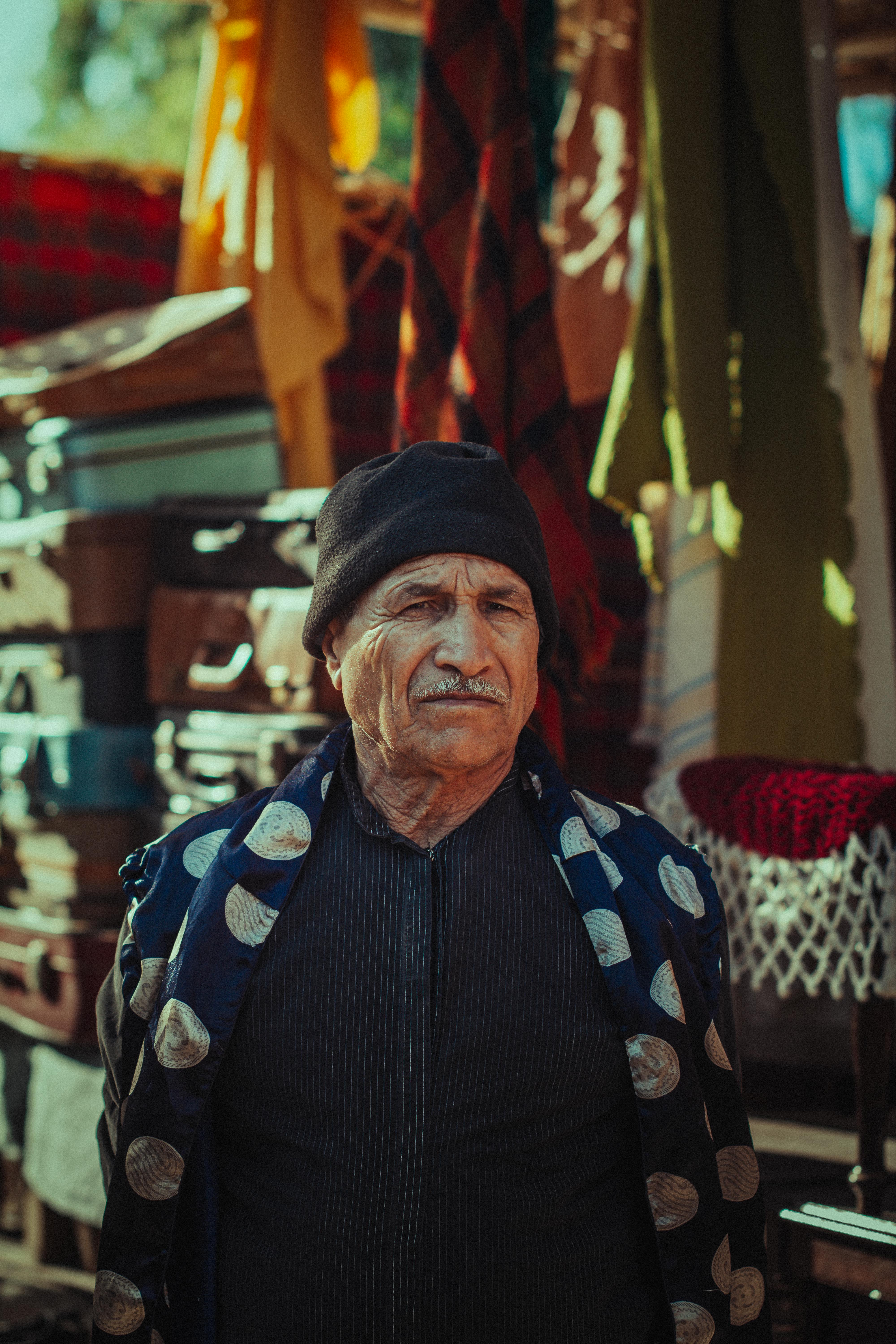 Elderly Man in Traditional Kurdish Attire at Erbil Market · Free Stock ...