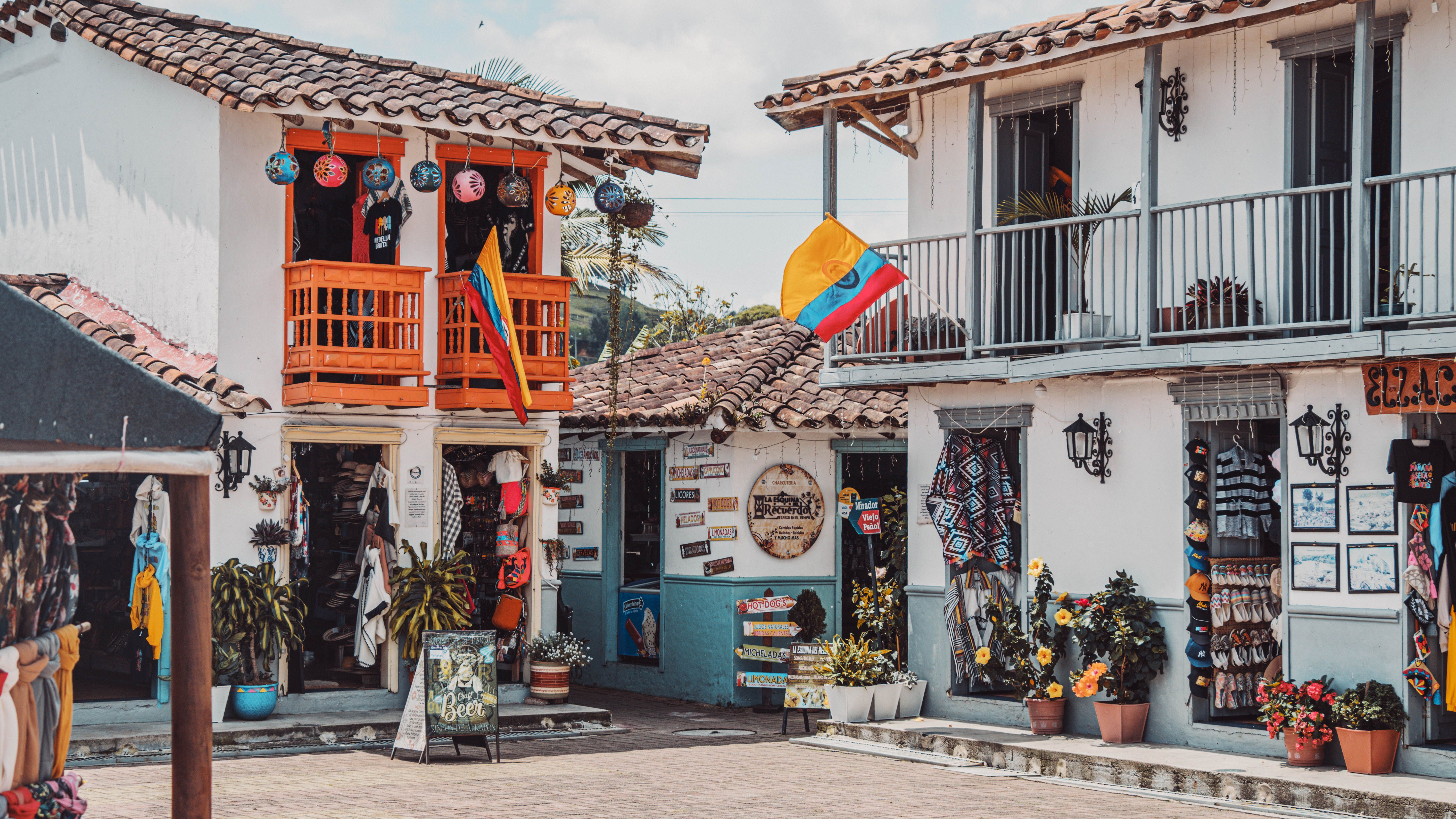 Colorful Colombian Market Street View · Free Stock Photo