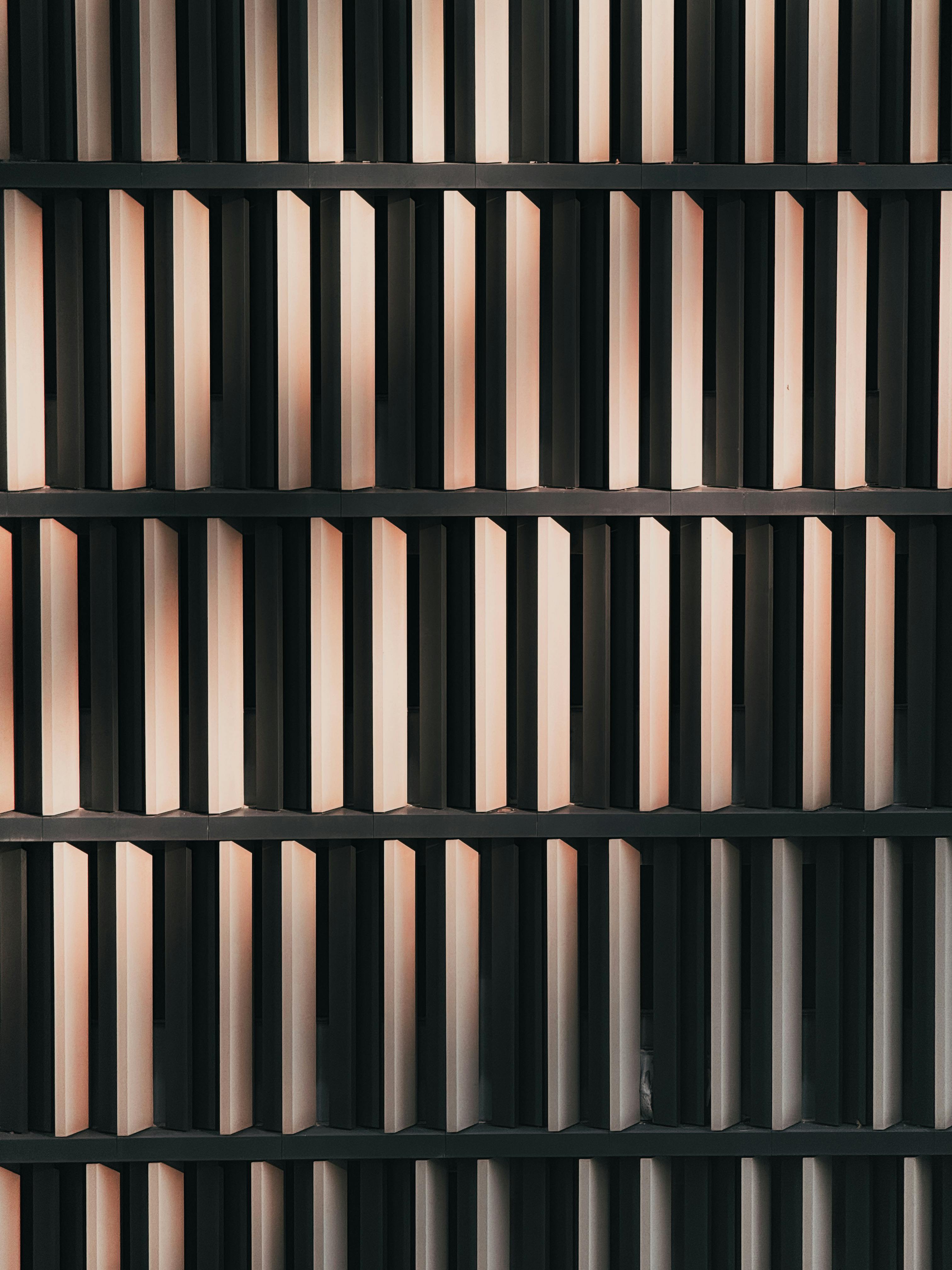 Modern Architectural Pattern with Vertical Slats · Free Stock Photo