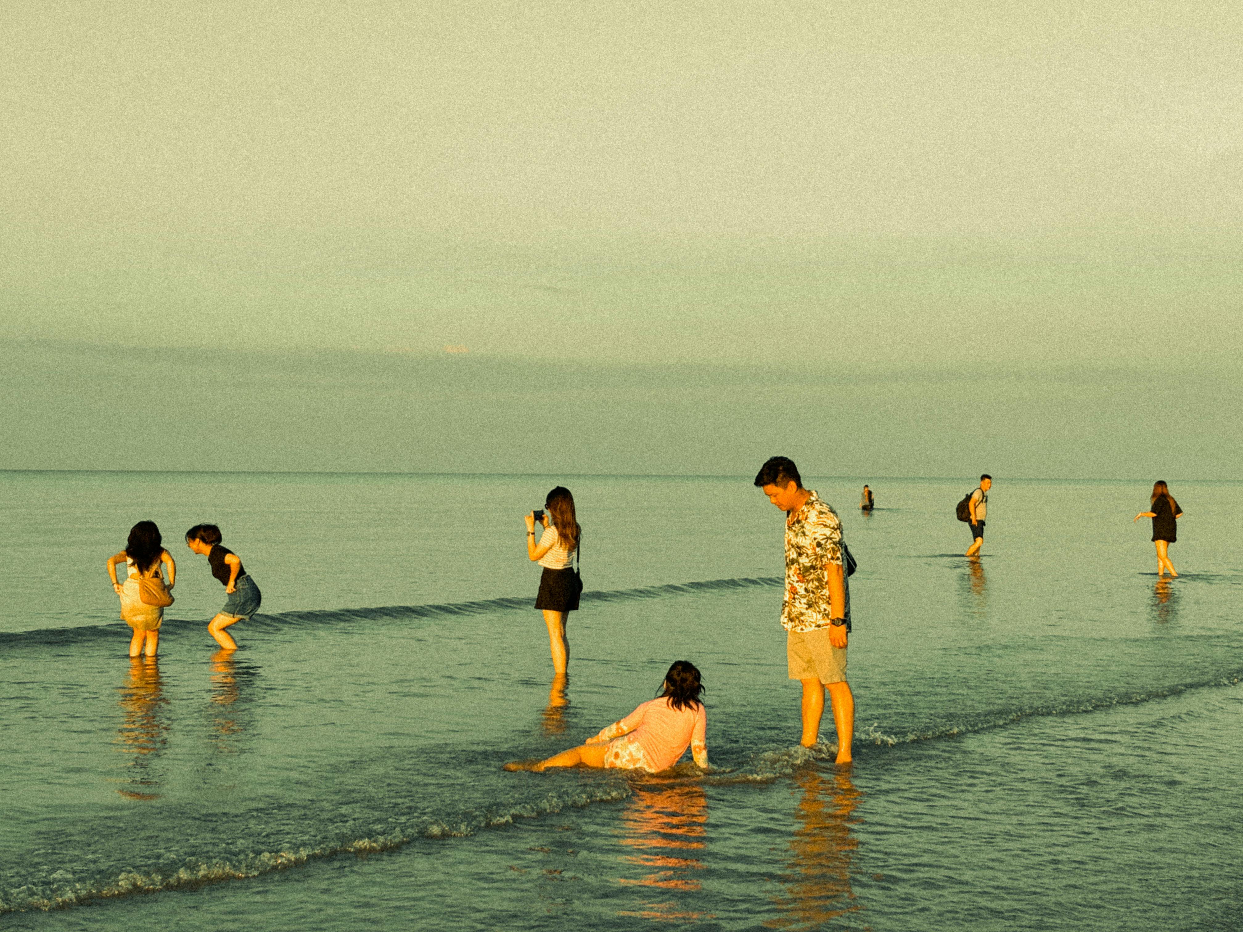 Summer Beach Fun with Friends at Sunset · Free Stock Photo