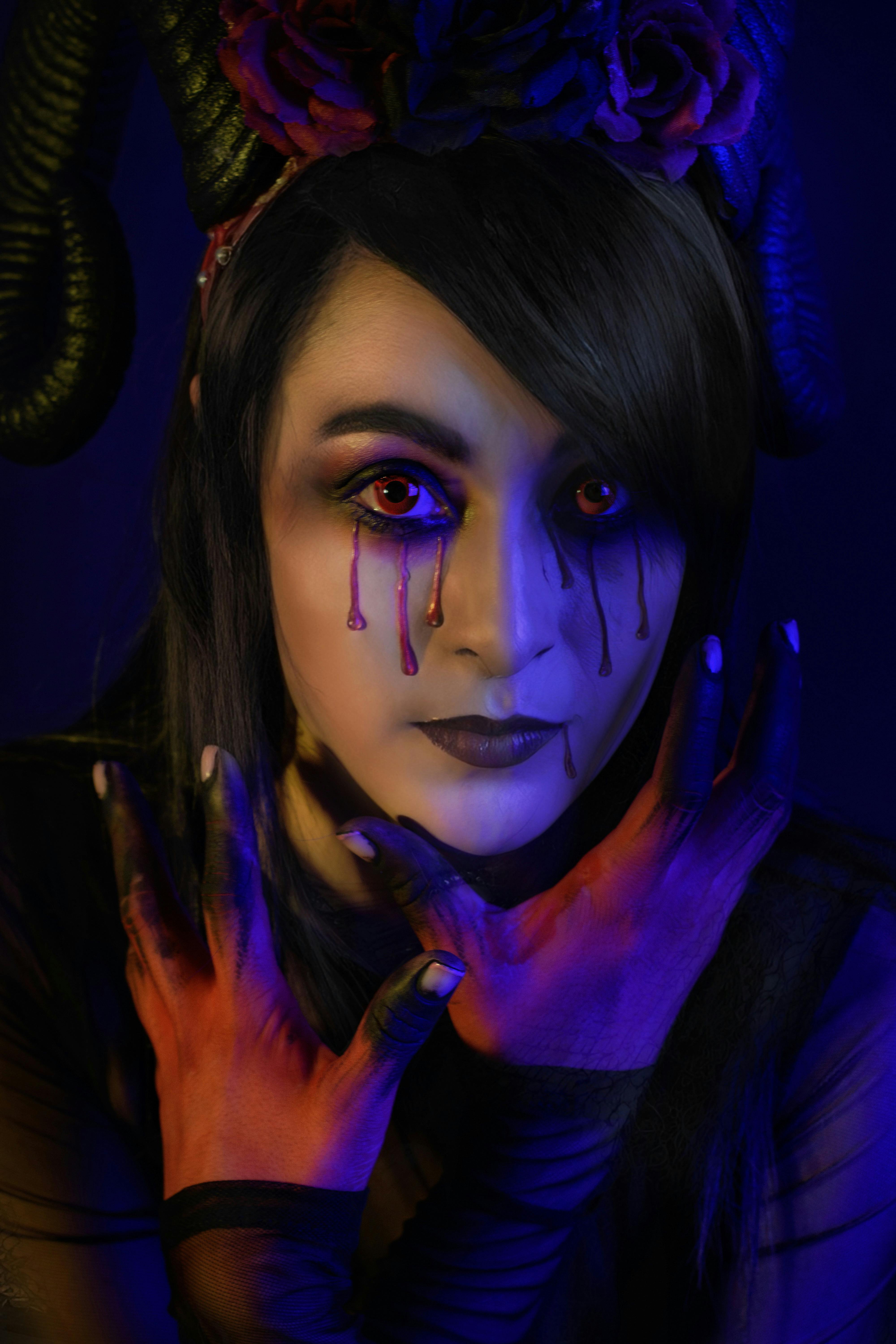 Creative Gothic Portrait of a Woman With Artistic Makeup · Free Stock Photo