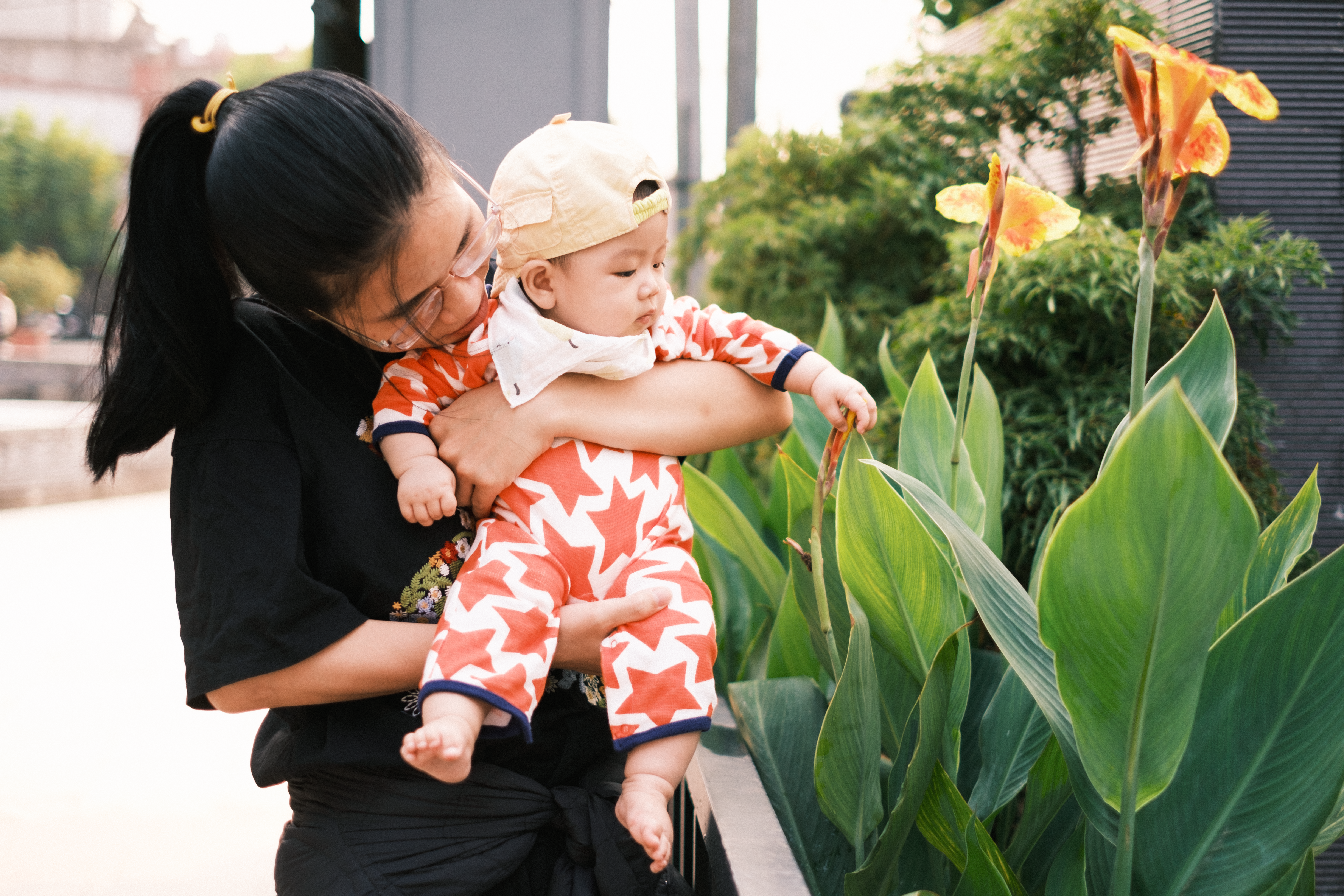 Mother and Baby Exploring Nature Outdoors · Free Stock Photo