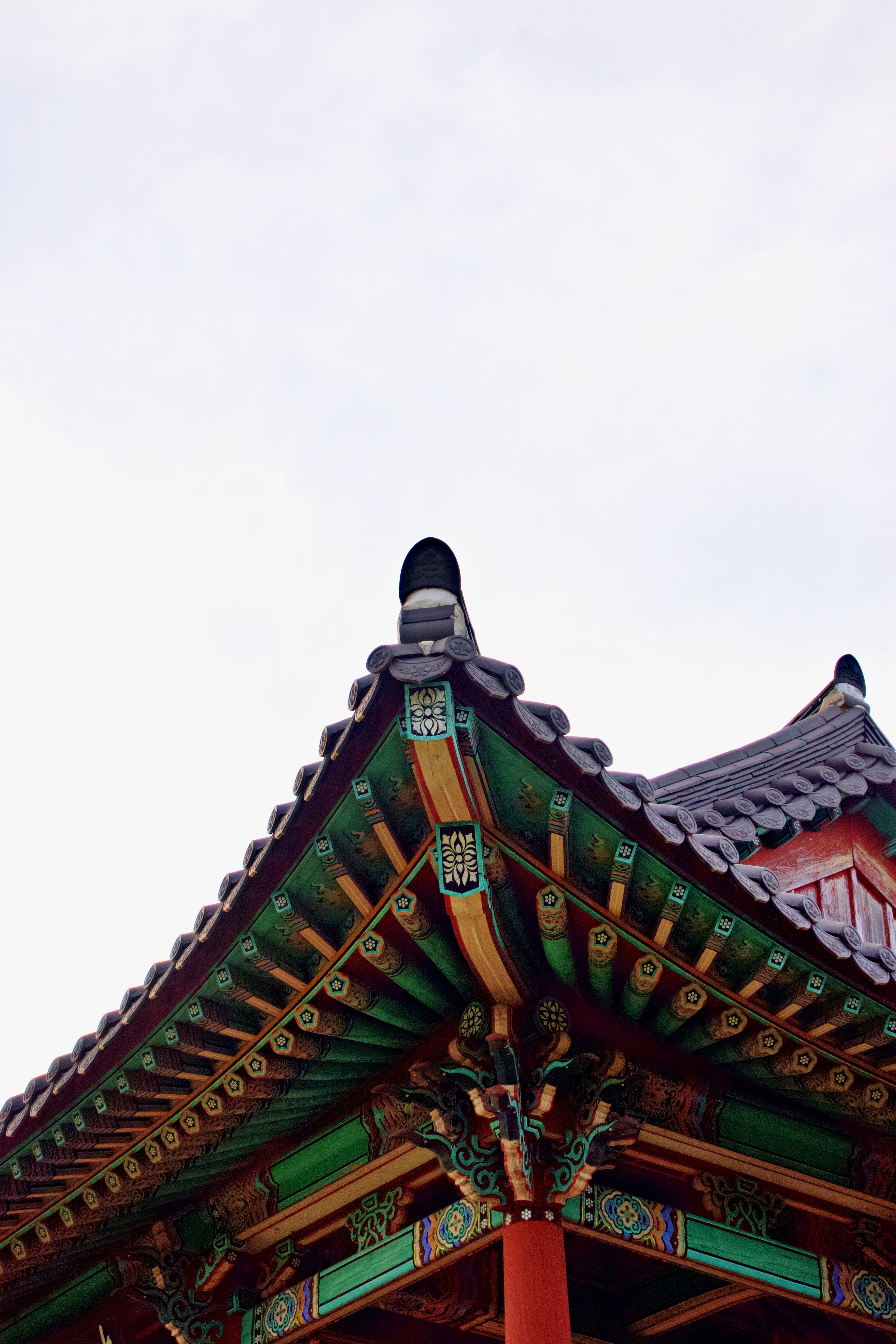 Traditional Japanese Temple Roof Architecture · Free Stock Photo