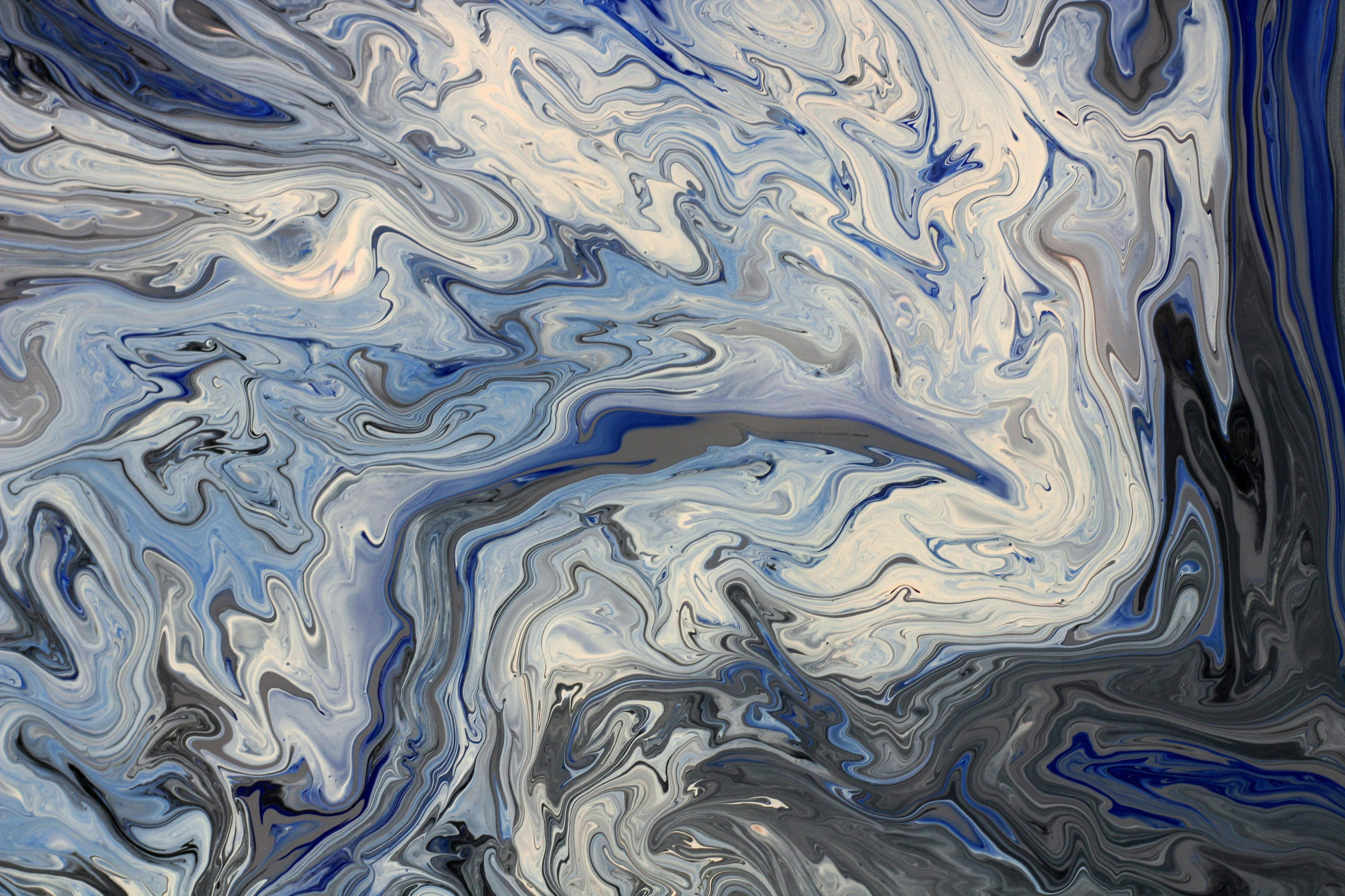 Abstract Blue and Gray Swirl Pattern Art · Free Stock Photo