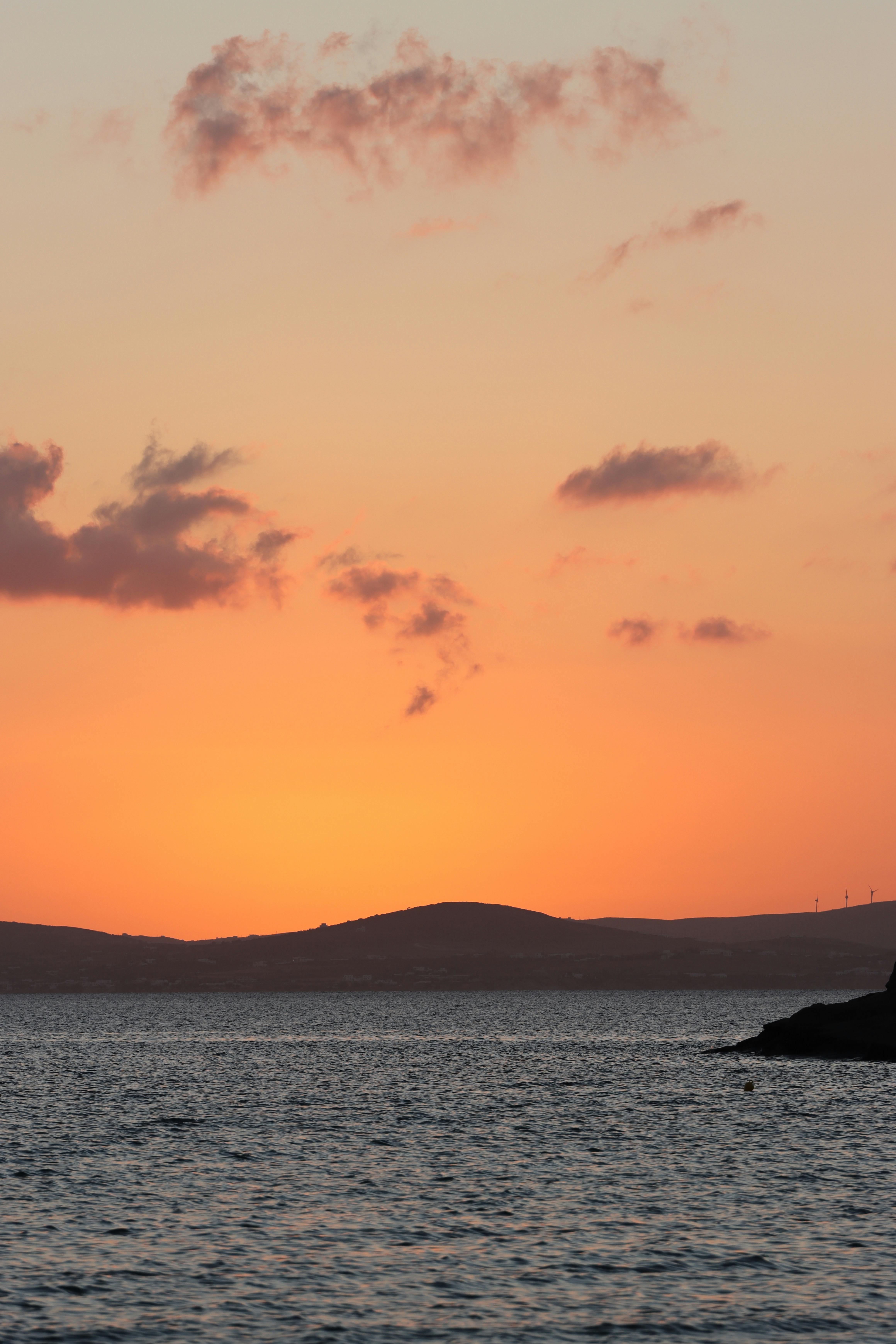 Serene Naxos Sunset Over the Aegean Sea · Free Stock Photo