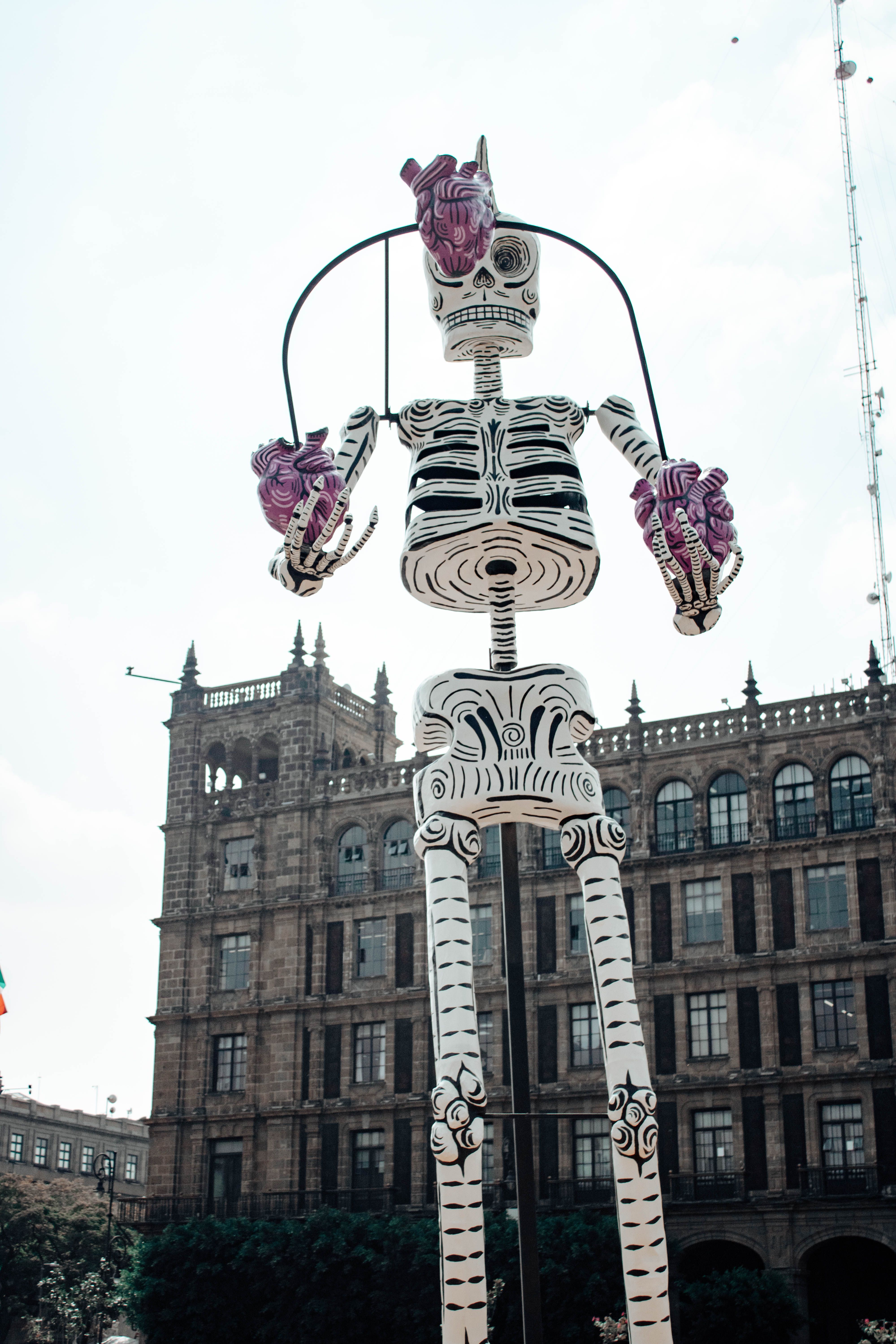 Tall Skeleton Sculpture in Mexico City · Free Stock Photo
