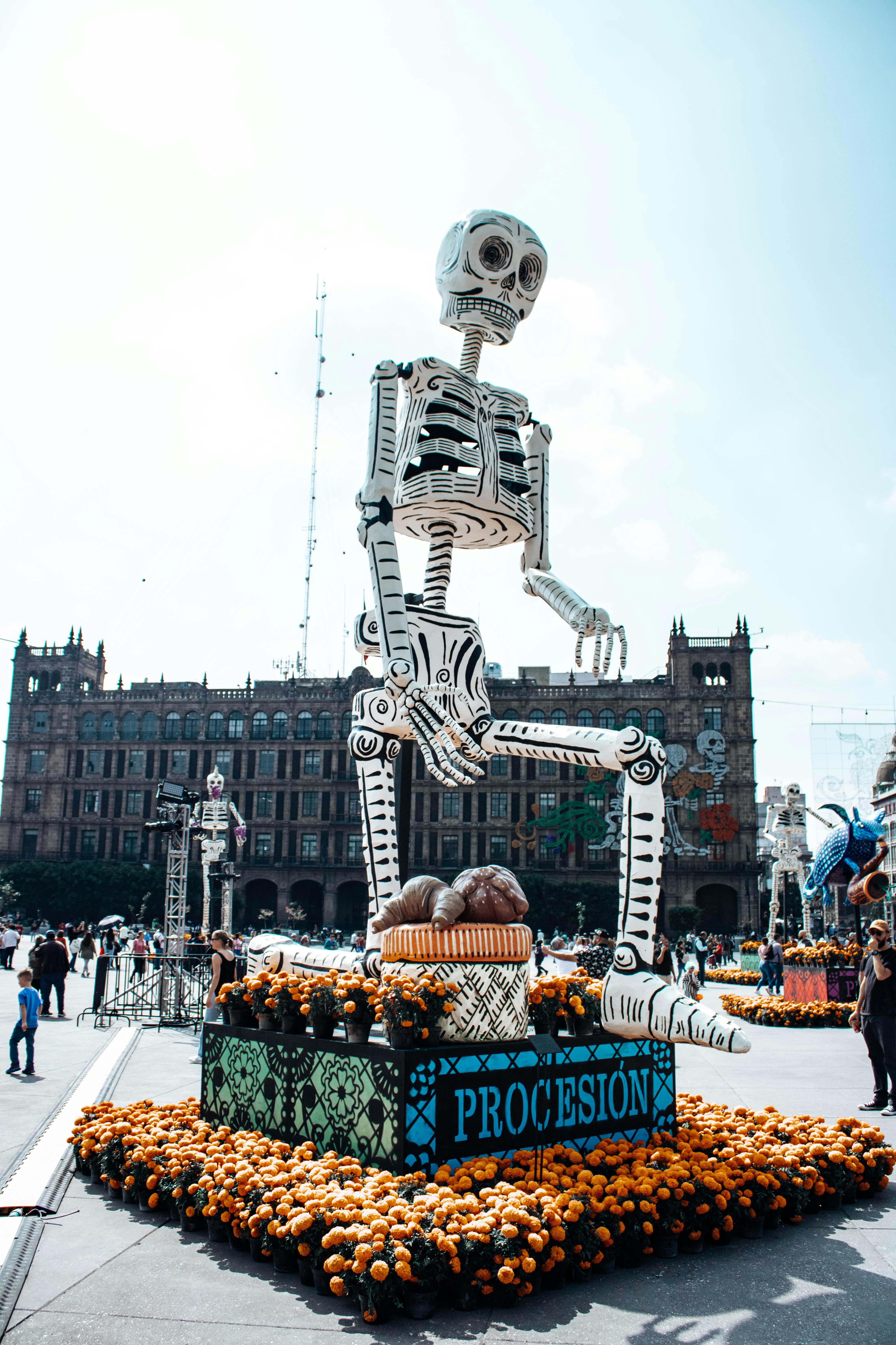 Giant Skeleton at Day of the Dead Parade in Mexico City · Free Stock Photo
