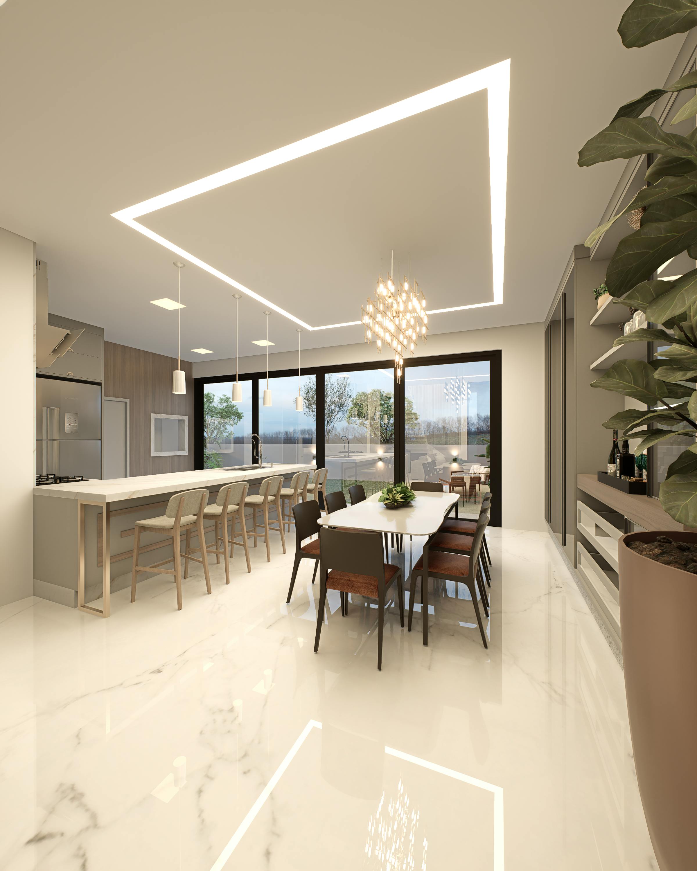 Modern Spacious Kitchen with Dining Area · Free Stock Photo