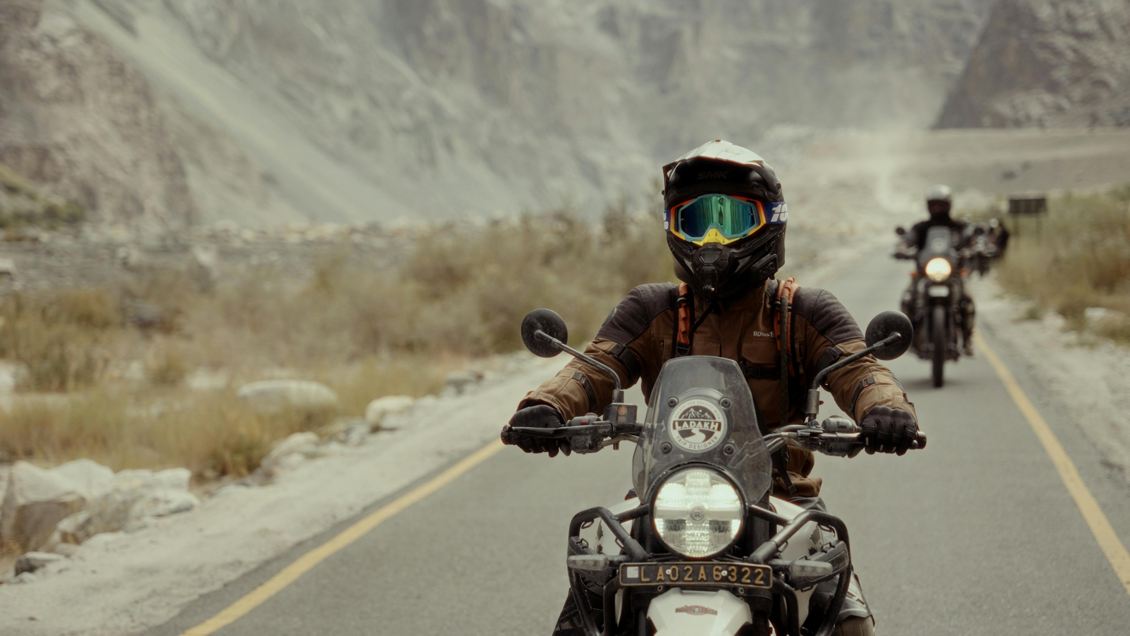 Adventure Motorcycle Ride Through Rugged Terrain · Free Stock Photo