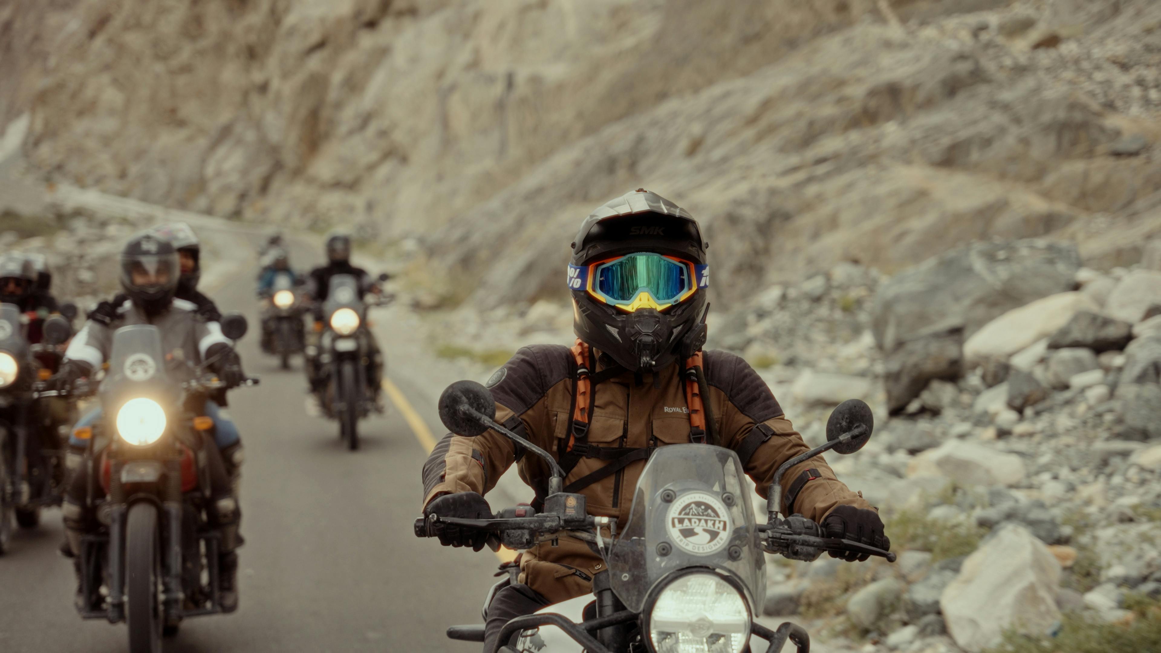 Adventure Motorcycle Ride through Rocky Terrain · Free Stock Photo