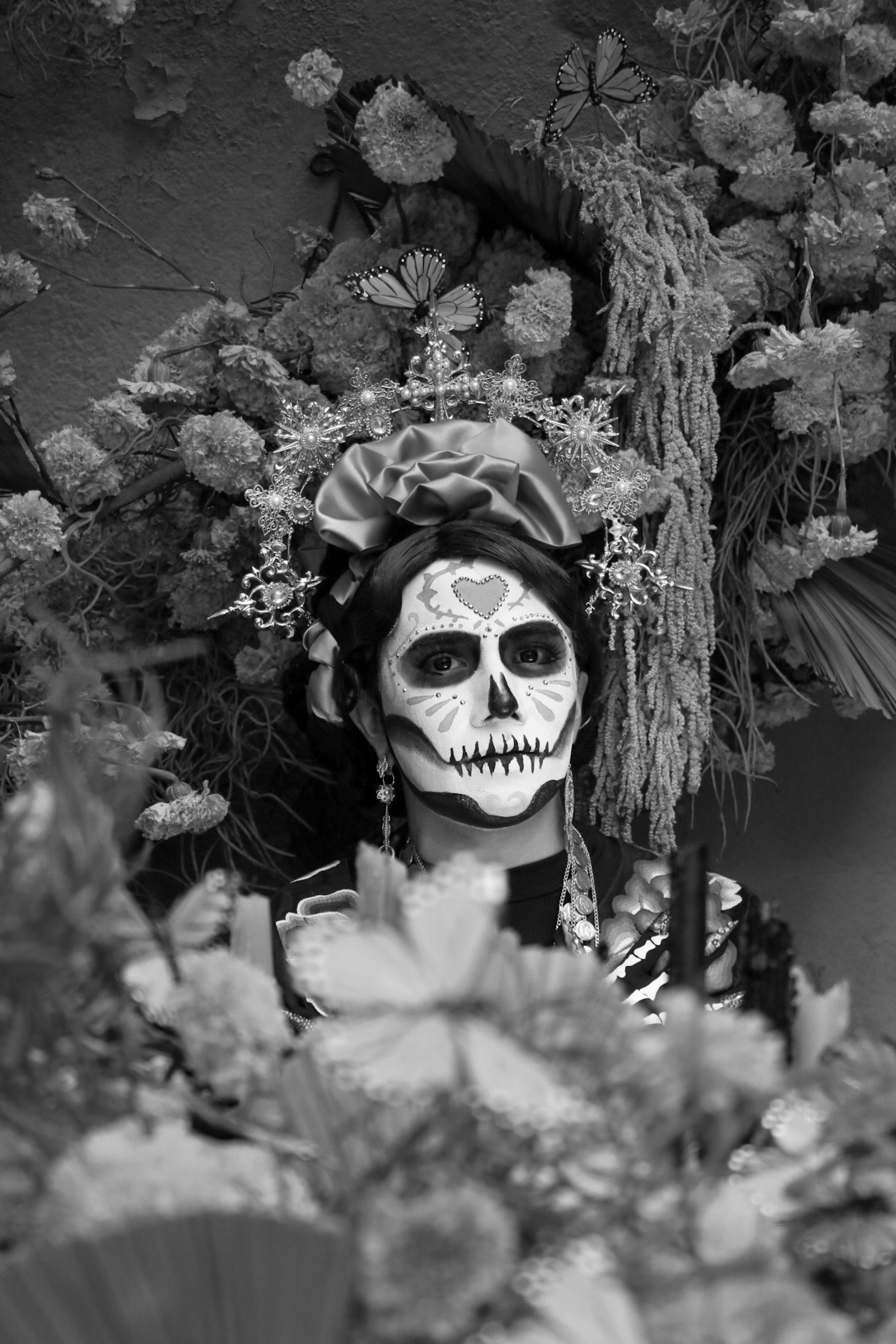 Black and White Day of the Dead Portrait · Free Stock Photo