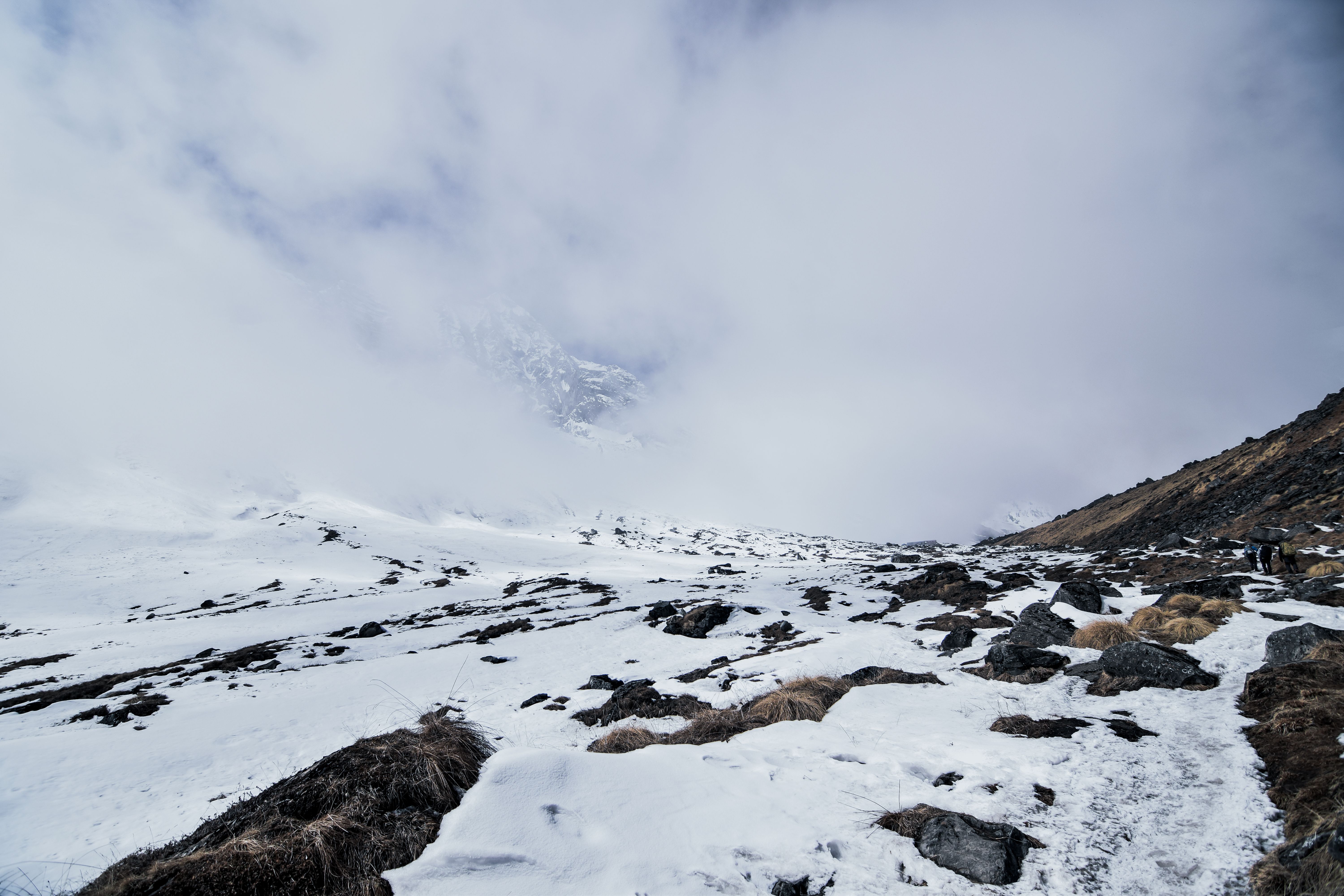 Snow-Covered Mountain Path in Khangsar, Nepal · Free Stock Photo