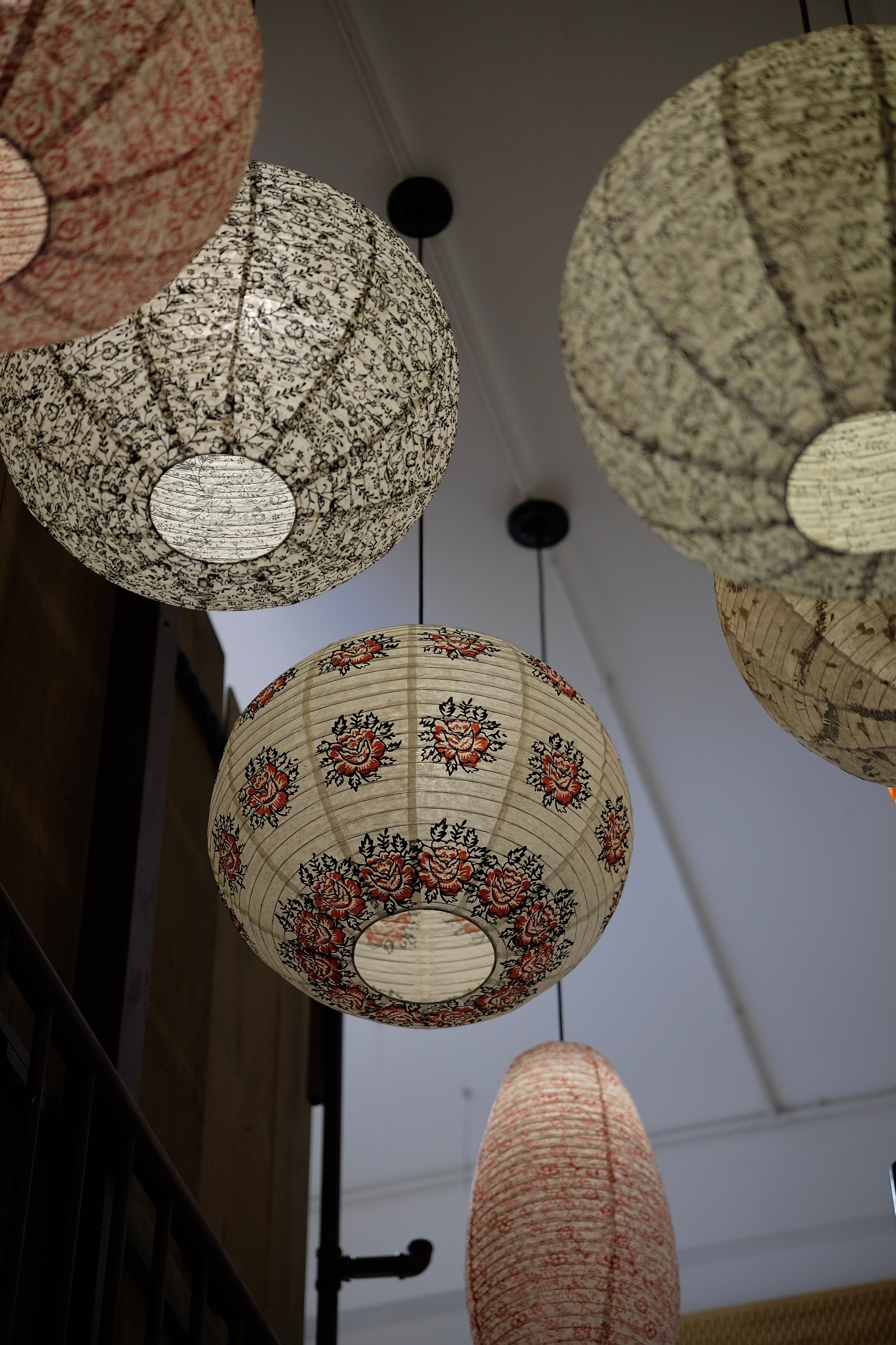 Elegant Oriental Paper Lanterns in Indoor Setting · Free Stock Photo