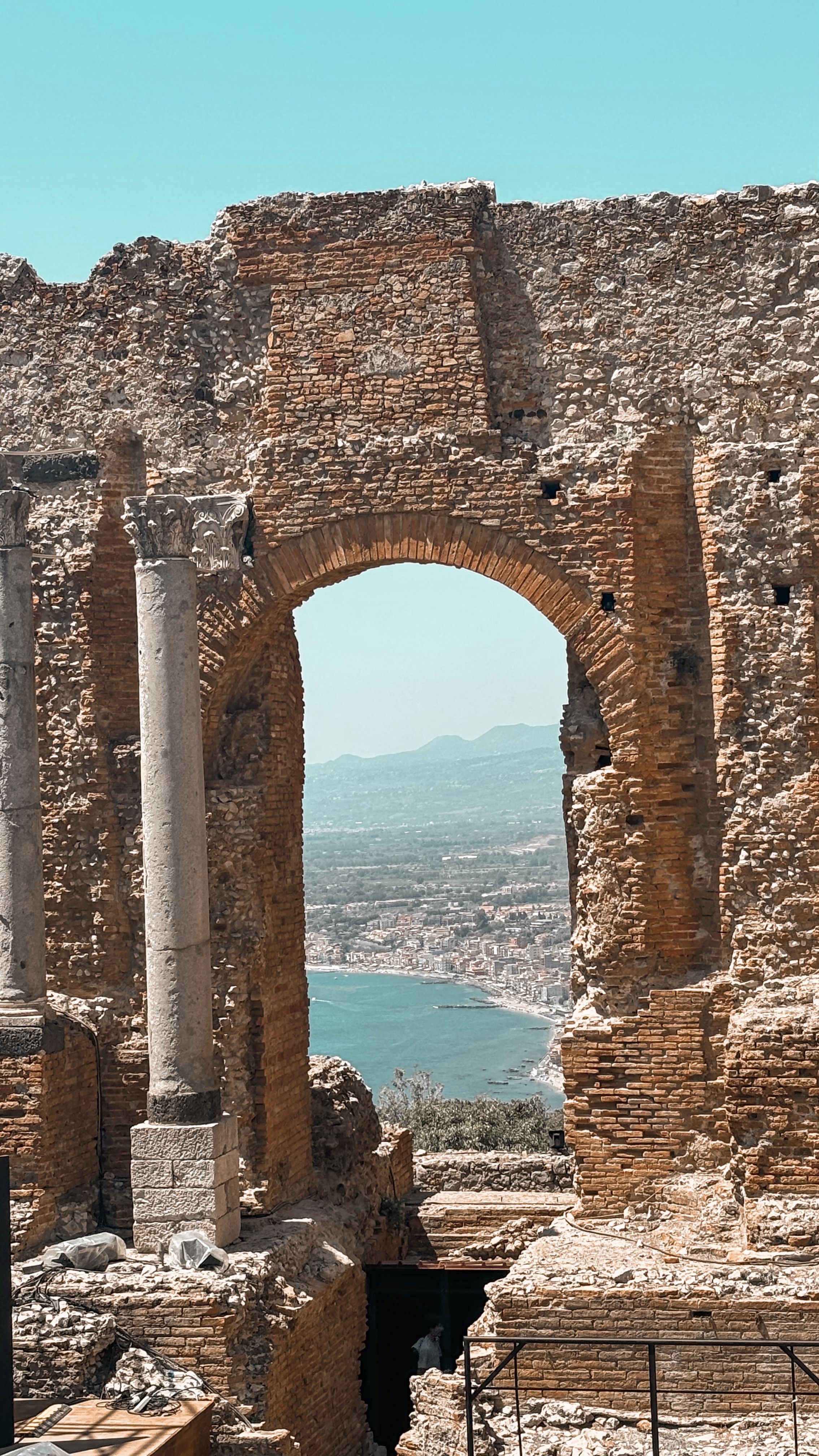 Ancient Roman Ruins Overlooking Scenic Coastline · Free Stock Photo