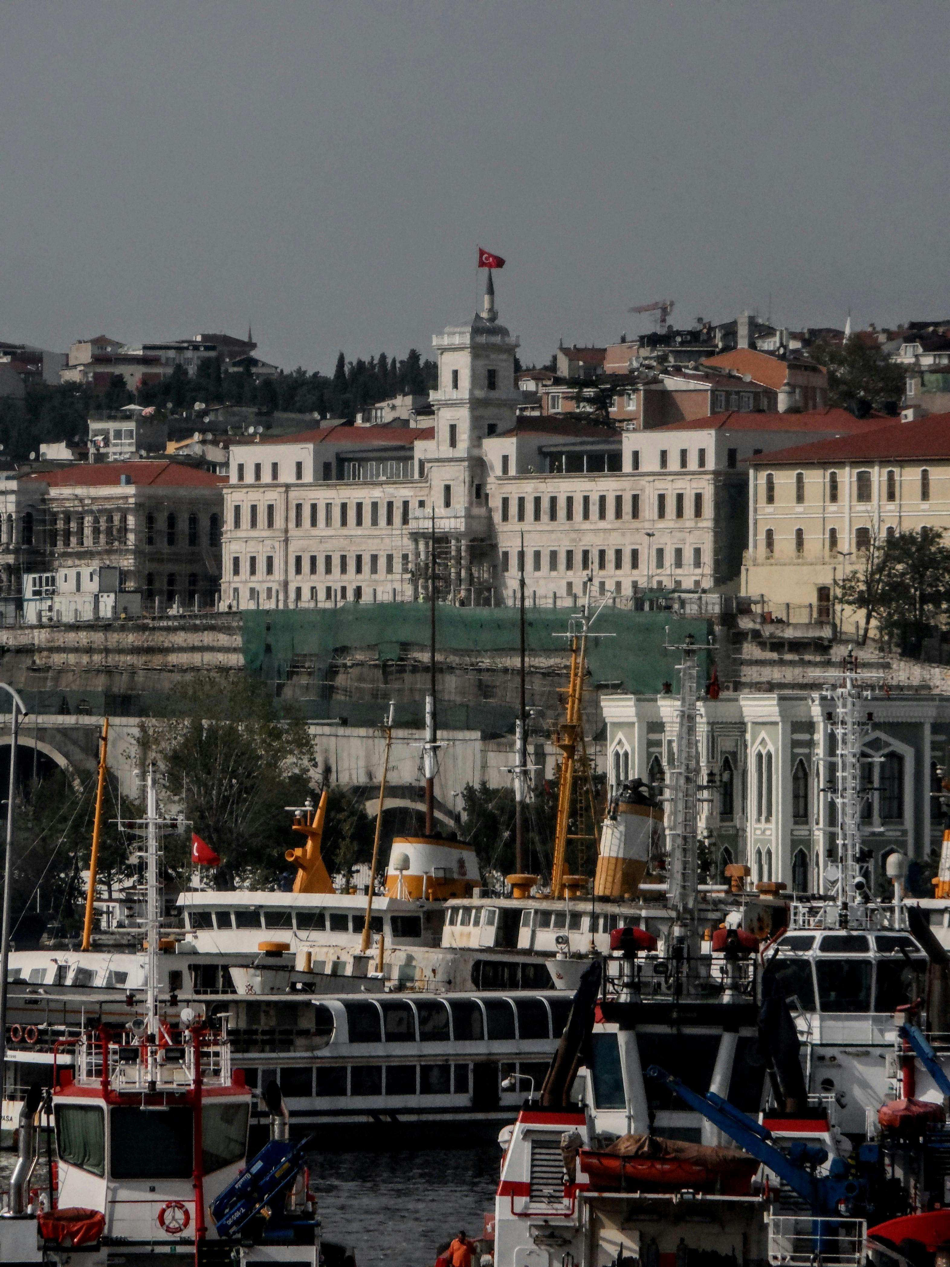 Historic Istanbul harbor with iconic architecture · Free Stock Photo