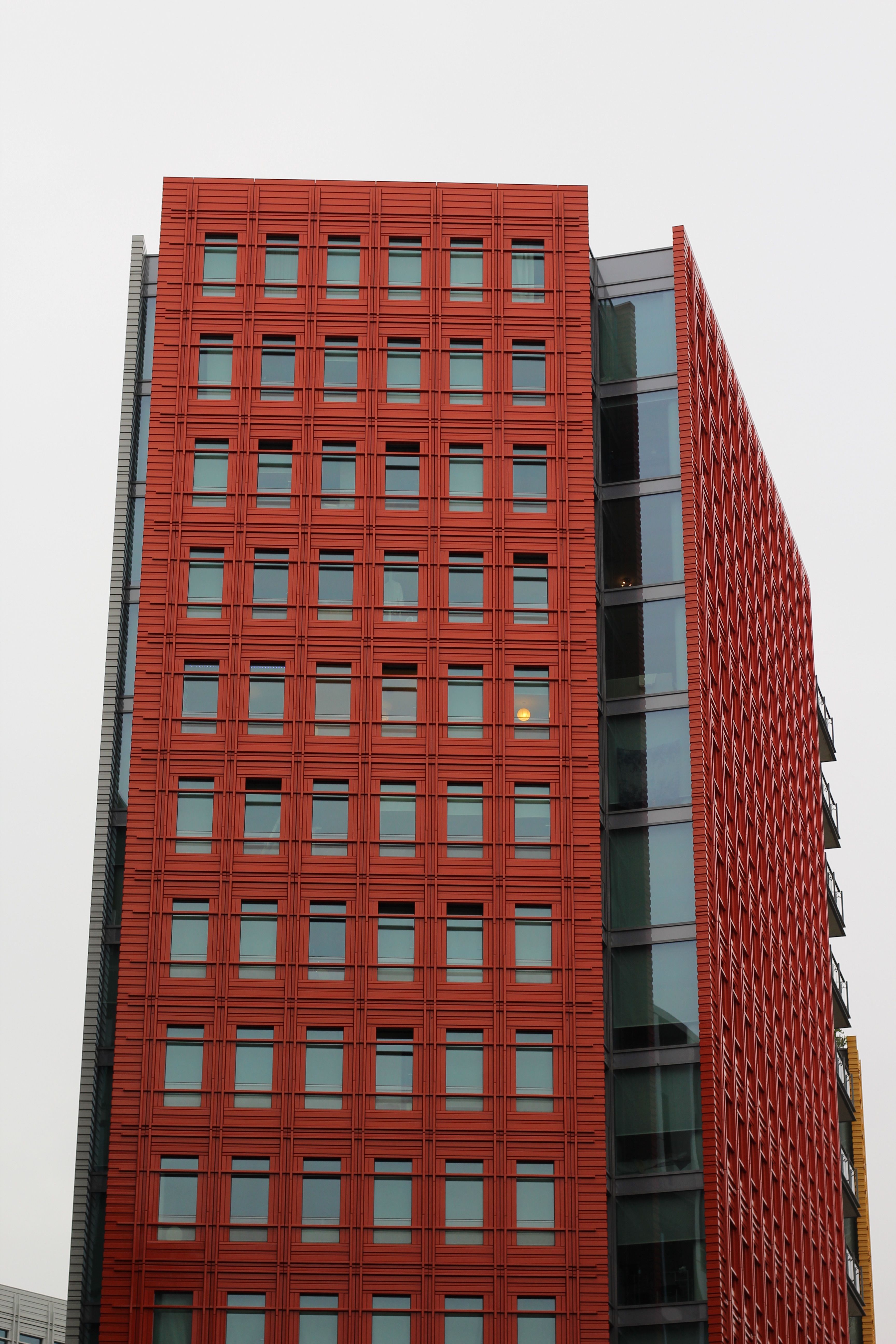 Modern Red and Glass Urban Building Architecture · Free Stock Photo