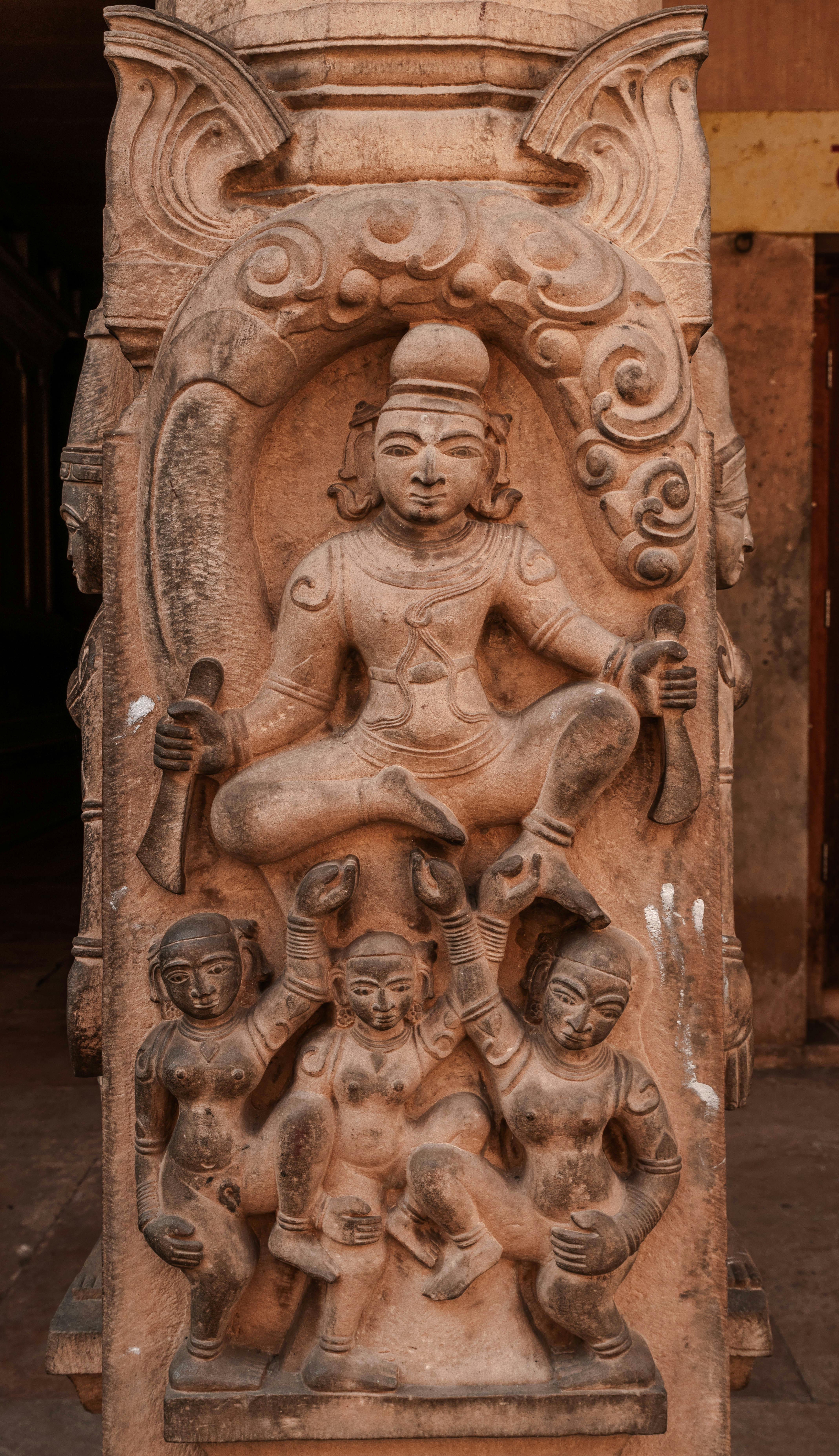 Intricate Stone Carving in Vrindavan Temple · Free Stock Photo
