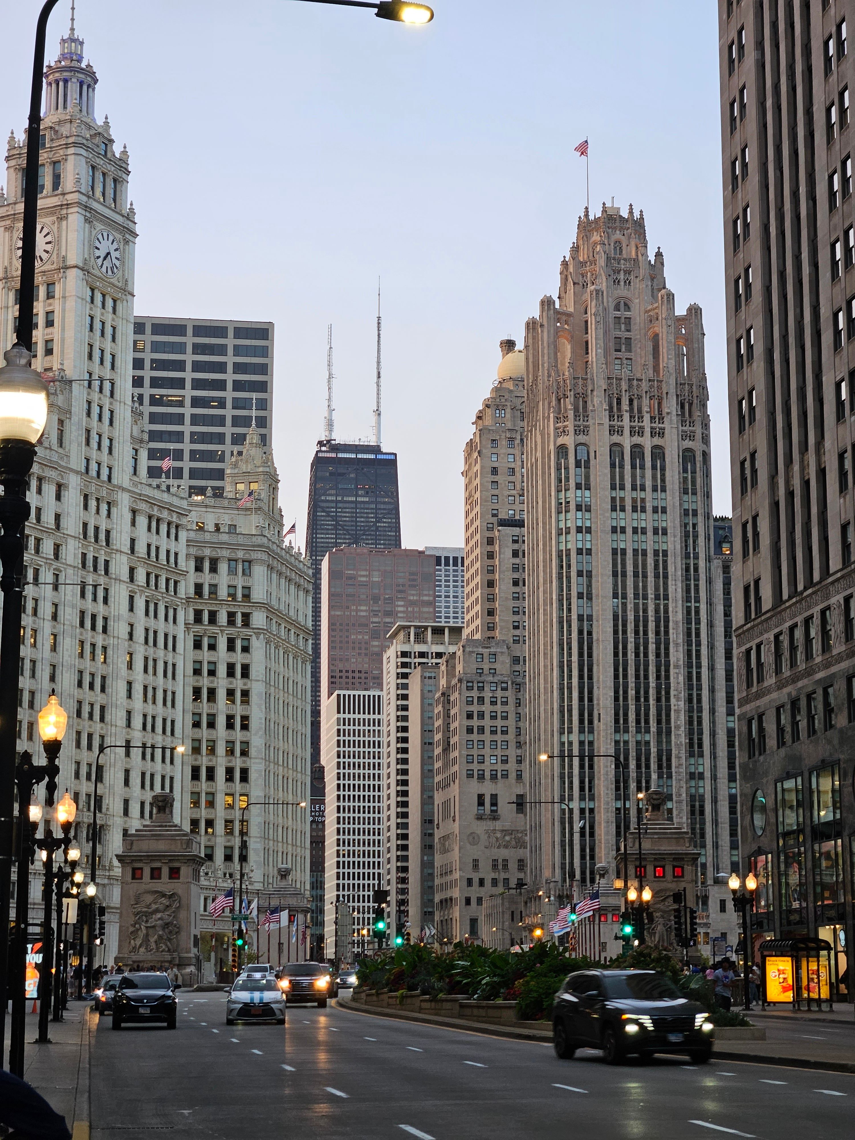 Chicago Downtown Skyline at Dusk · Free Stock Photo