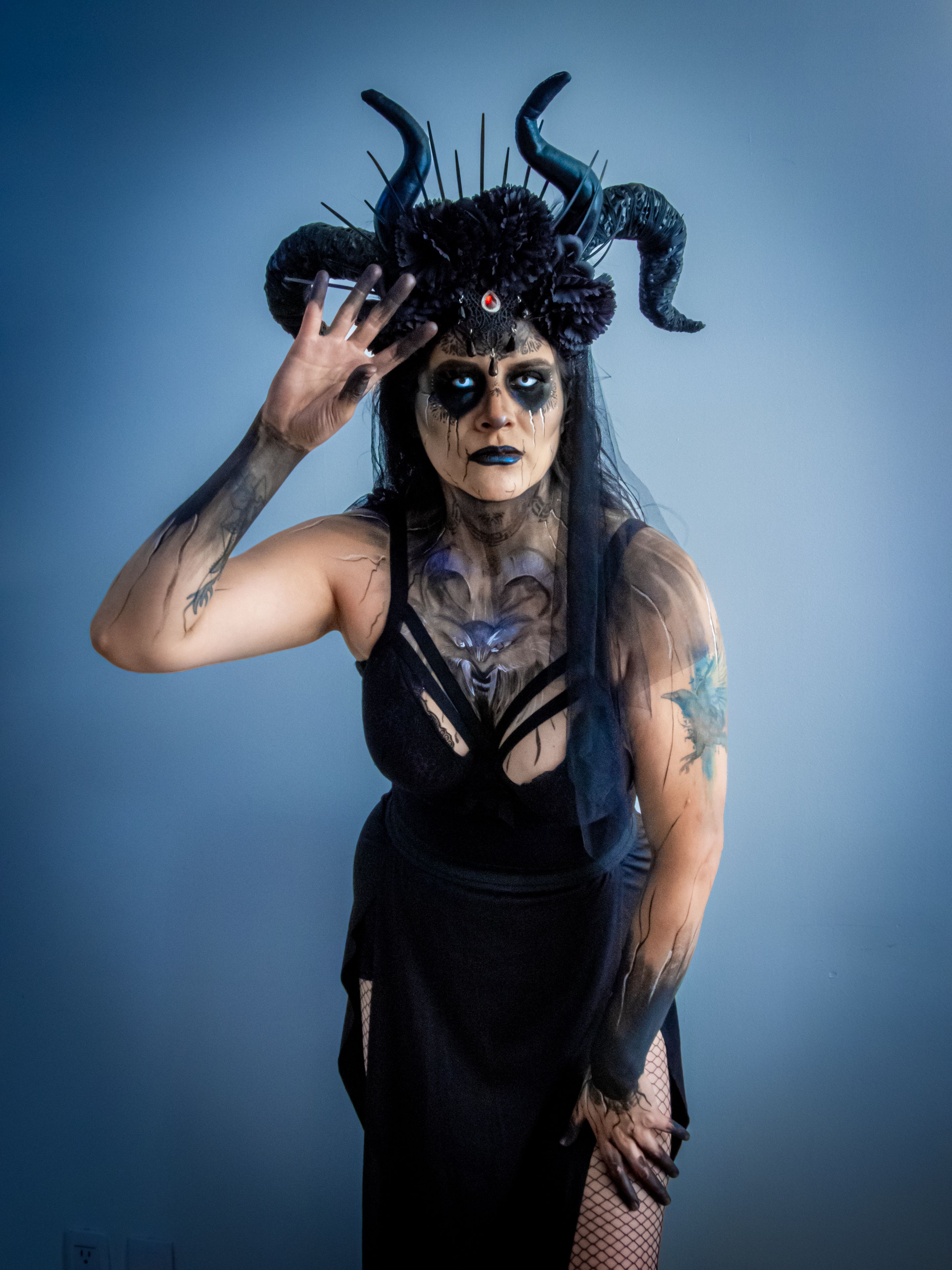 Dark Halloween Costume with Demon Aesthetic · Free Stock Photo