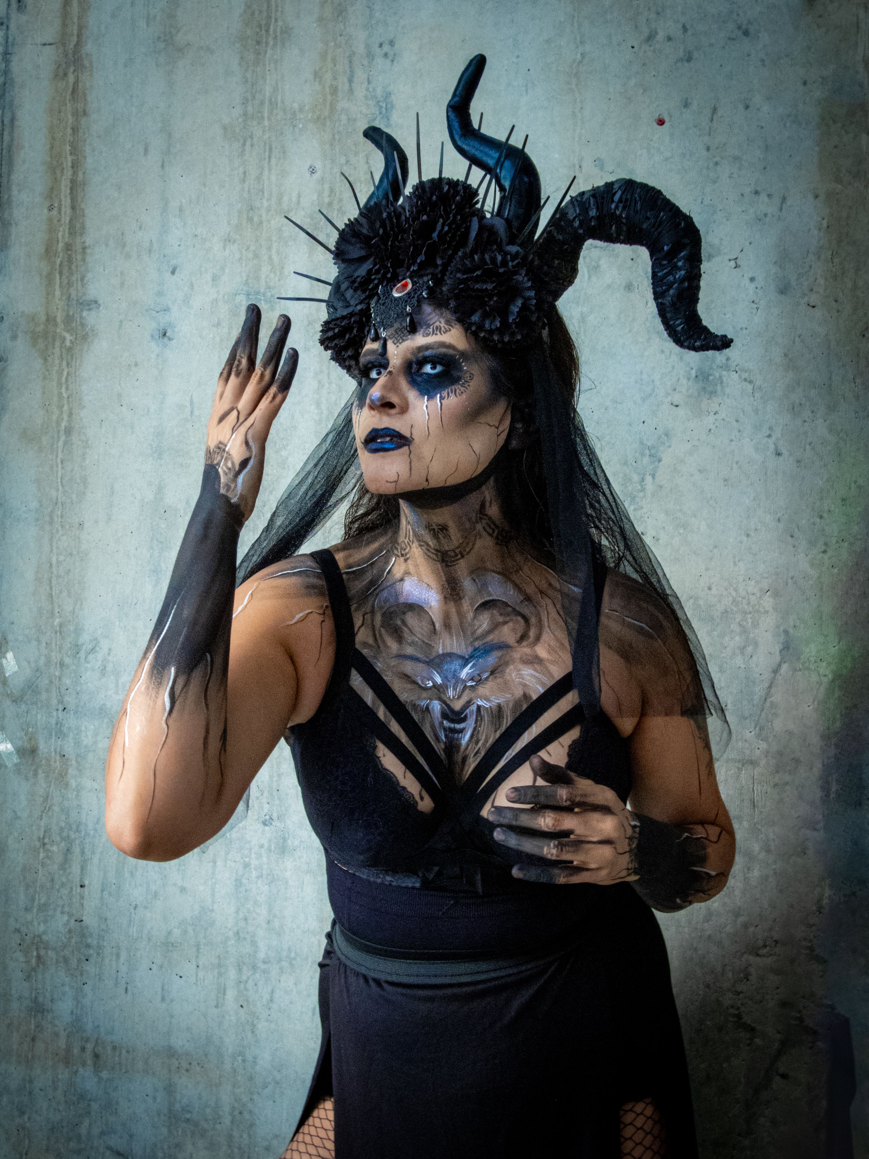 Dramatic Gothic Halloween Costume Portrait · Free Stock Photo
