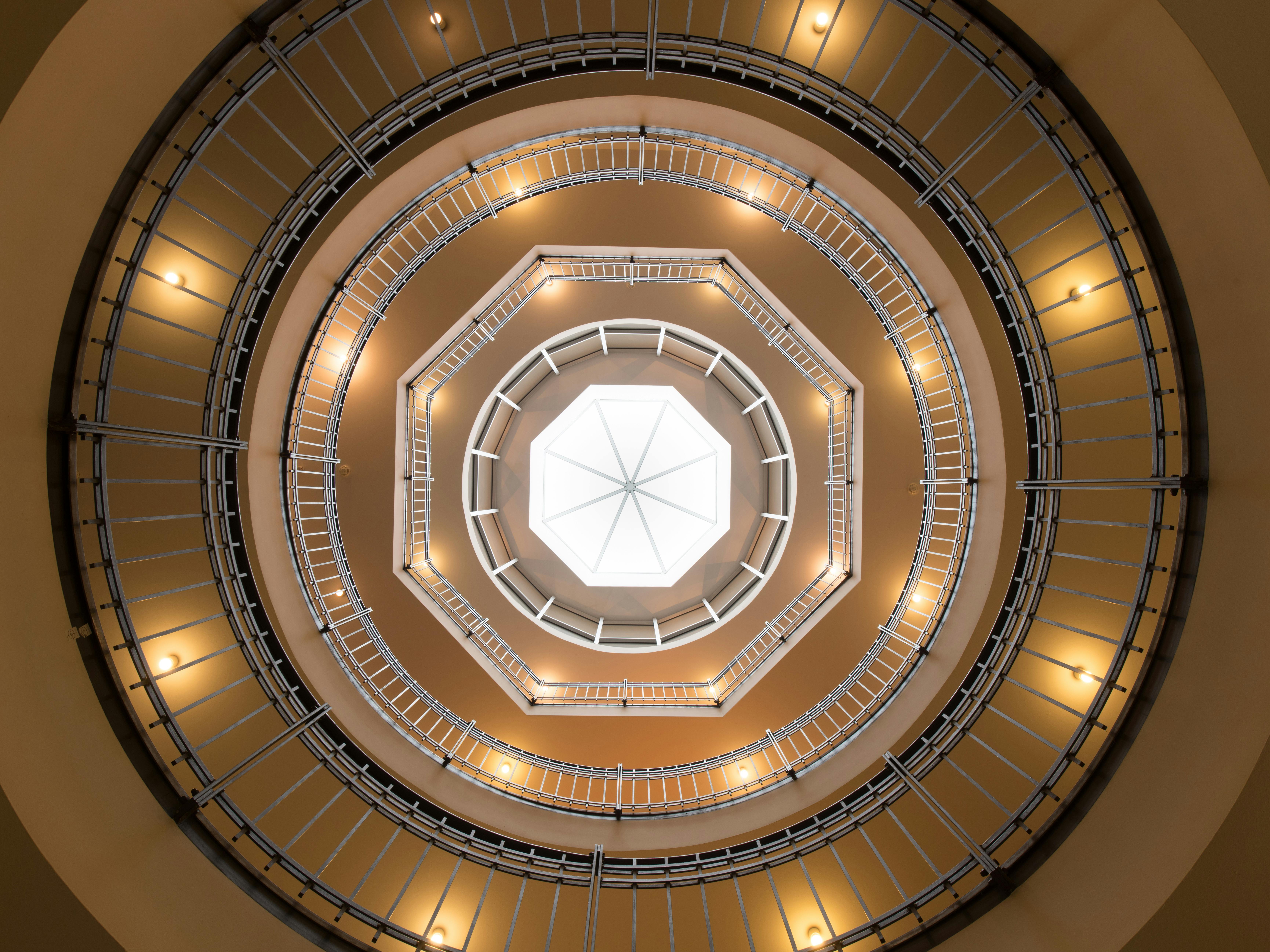 Captivating Spiral Staircase in Hamburg Architecture · Free Stock Photo