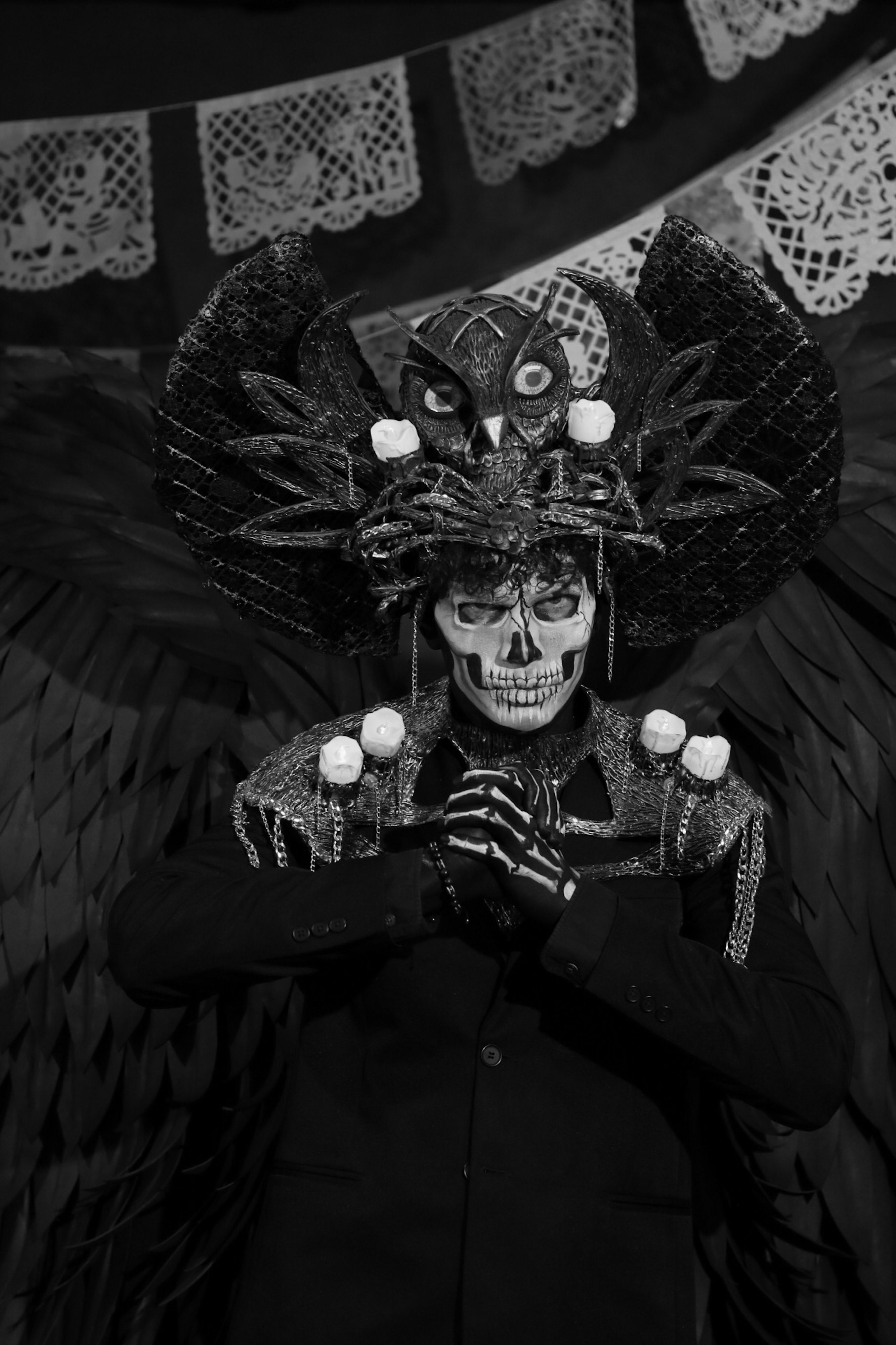 Dramatic Day of the Dead Costume Portrait · Free Stock Photo