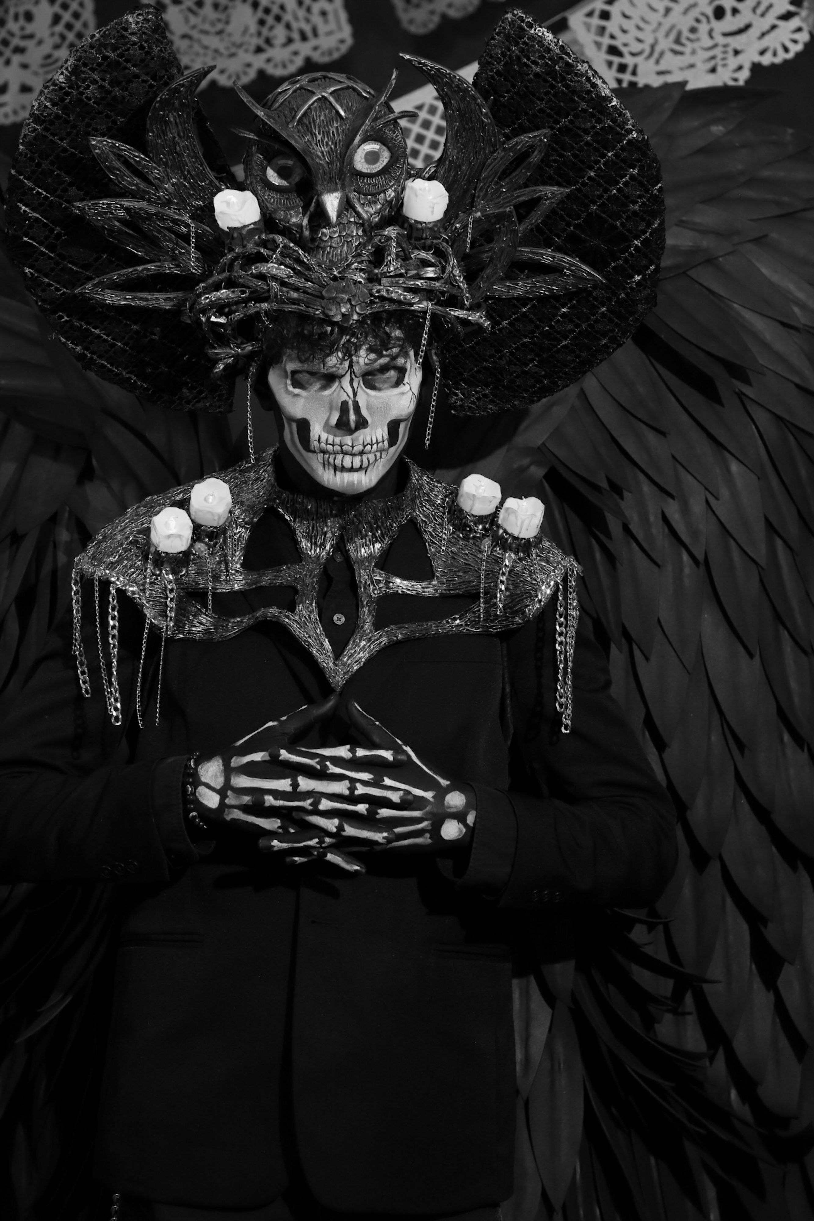 Dramatic Skull-Themed Costume and Makeup Art · Free Stock Photo