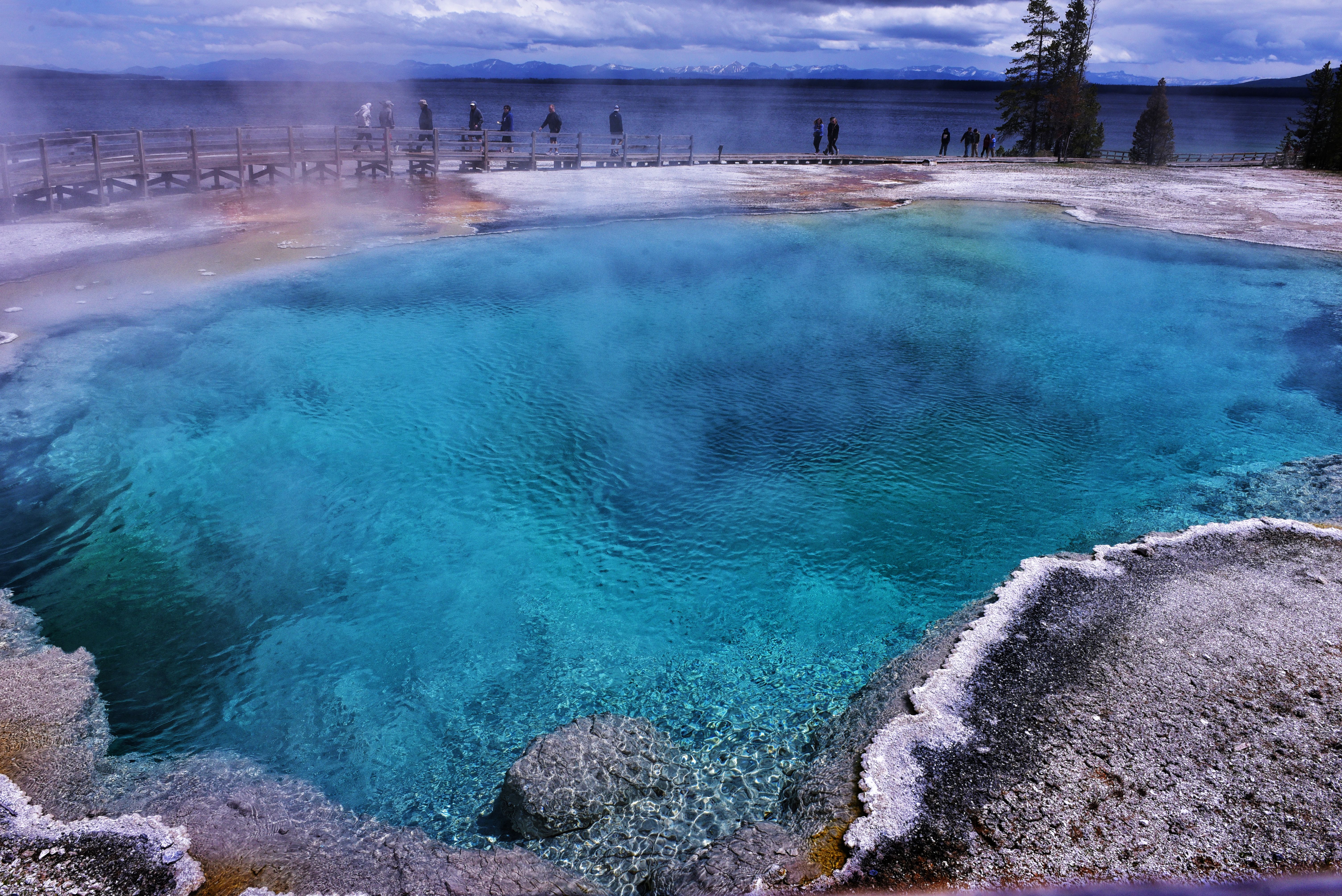Vibrant Hot Spring in Yellowstone National Park · Free Stock Photo