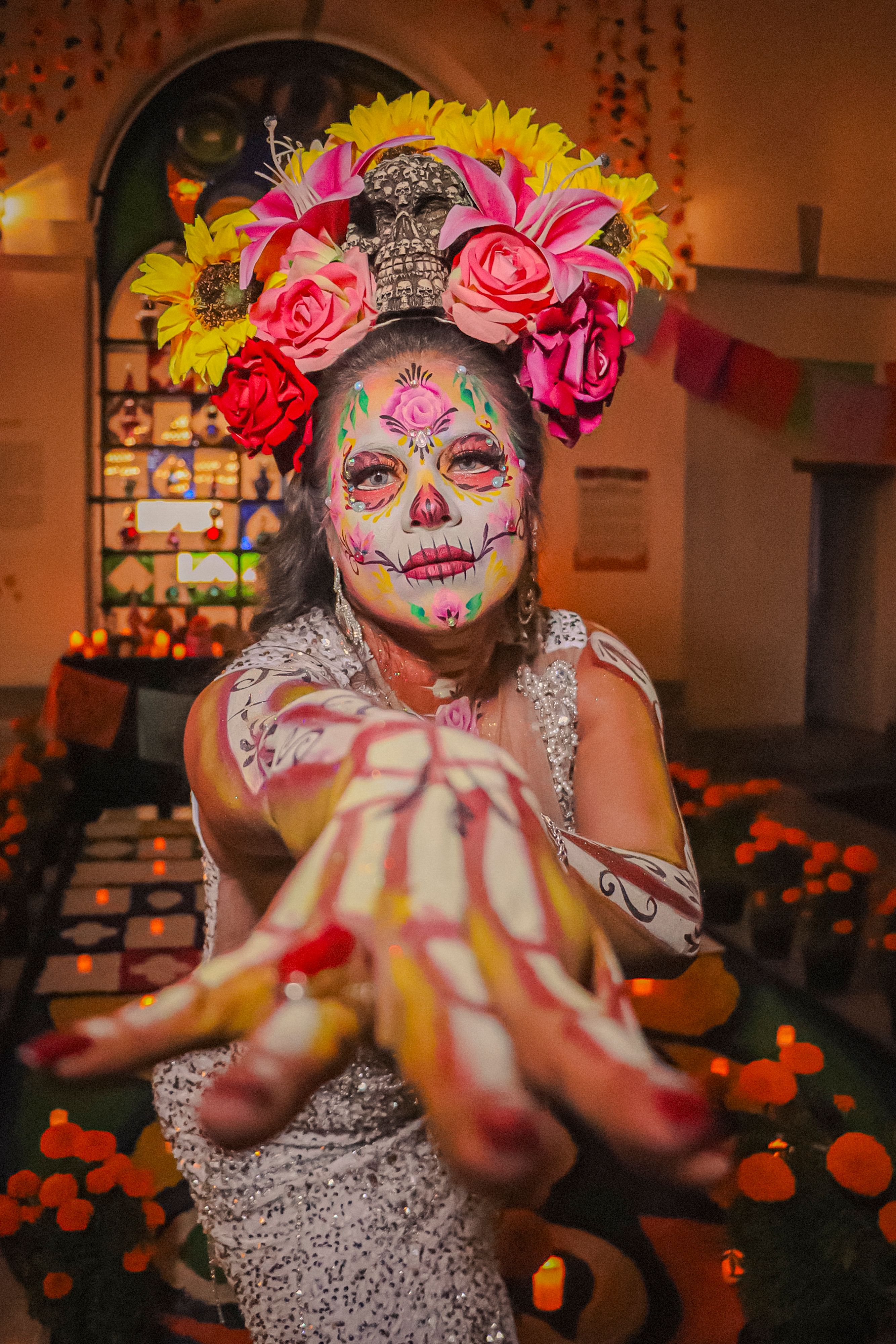 Vibrant Dia de los Muertos Catrina in Mexico City · Free Stock Photo