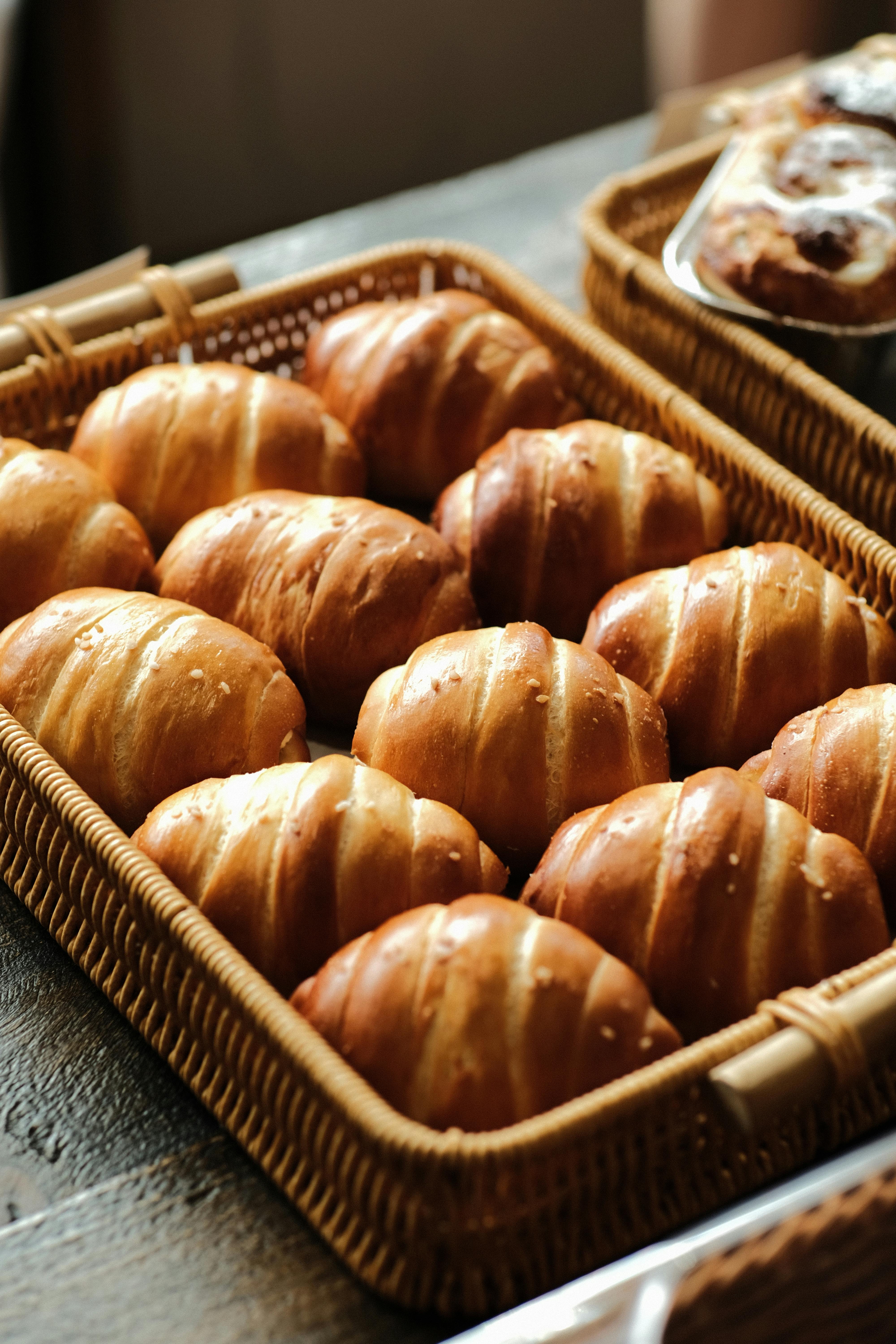 Freshly Baked Bread Rolls in Vietnamese Bakery · Free Stock Photo