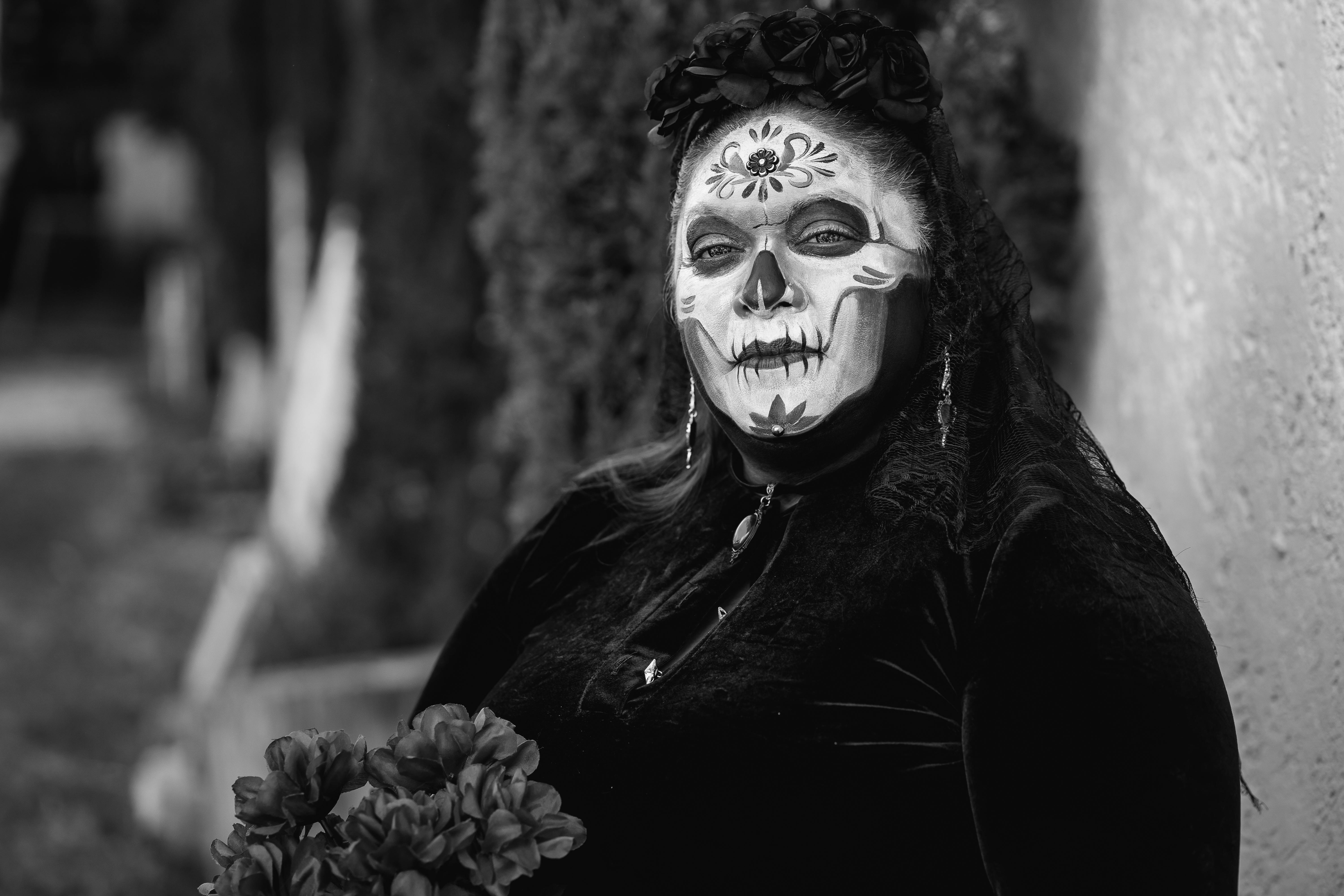 Dia de los Muertos Traditional Catrina Portrait · Free Stock Photo