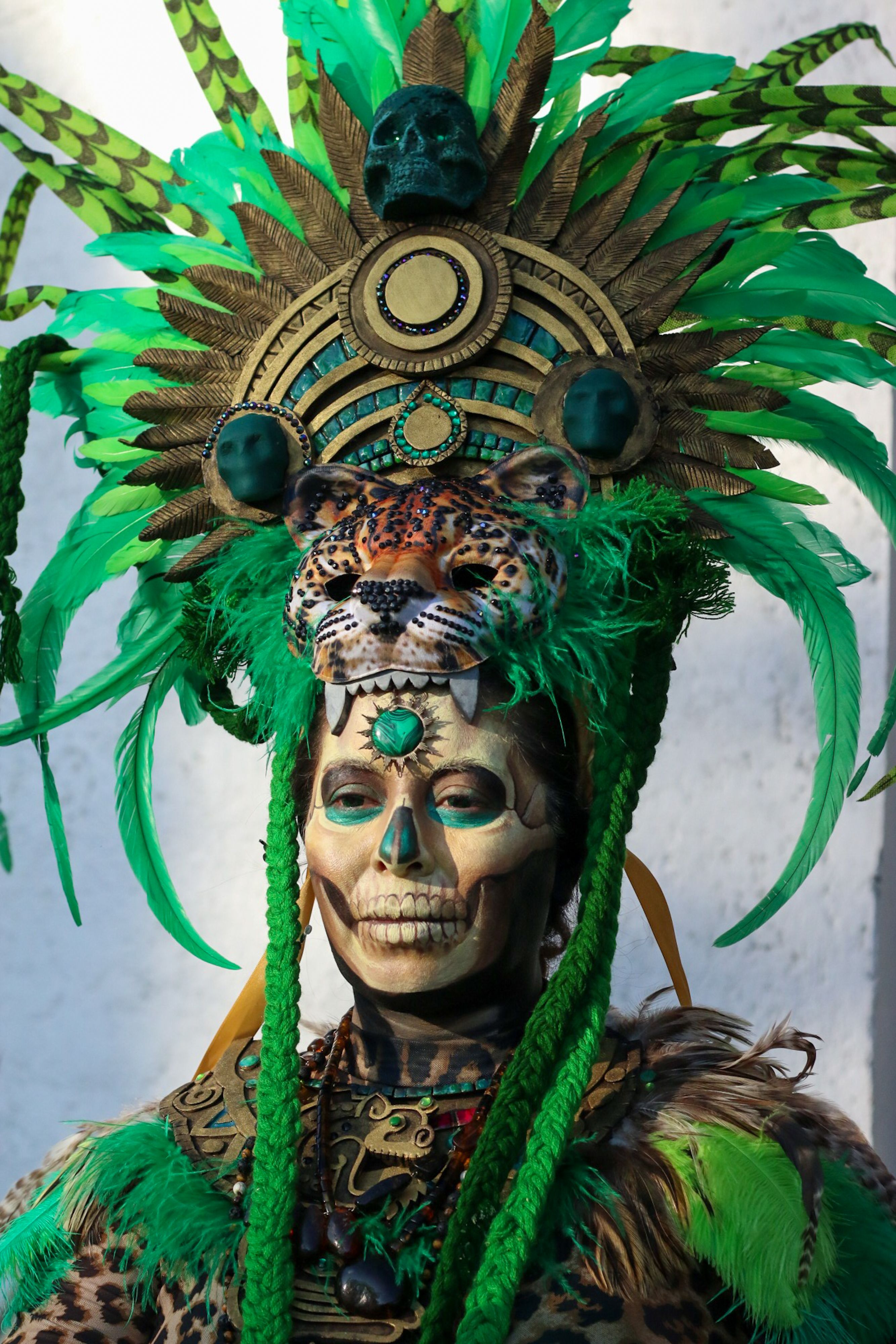Vibrant Tribal Costume with Intricate Headdress · Free Stock Photo