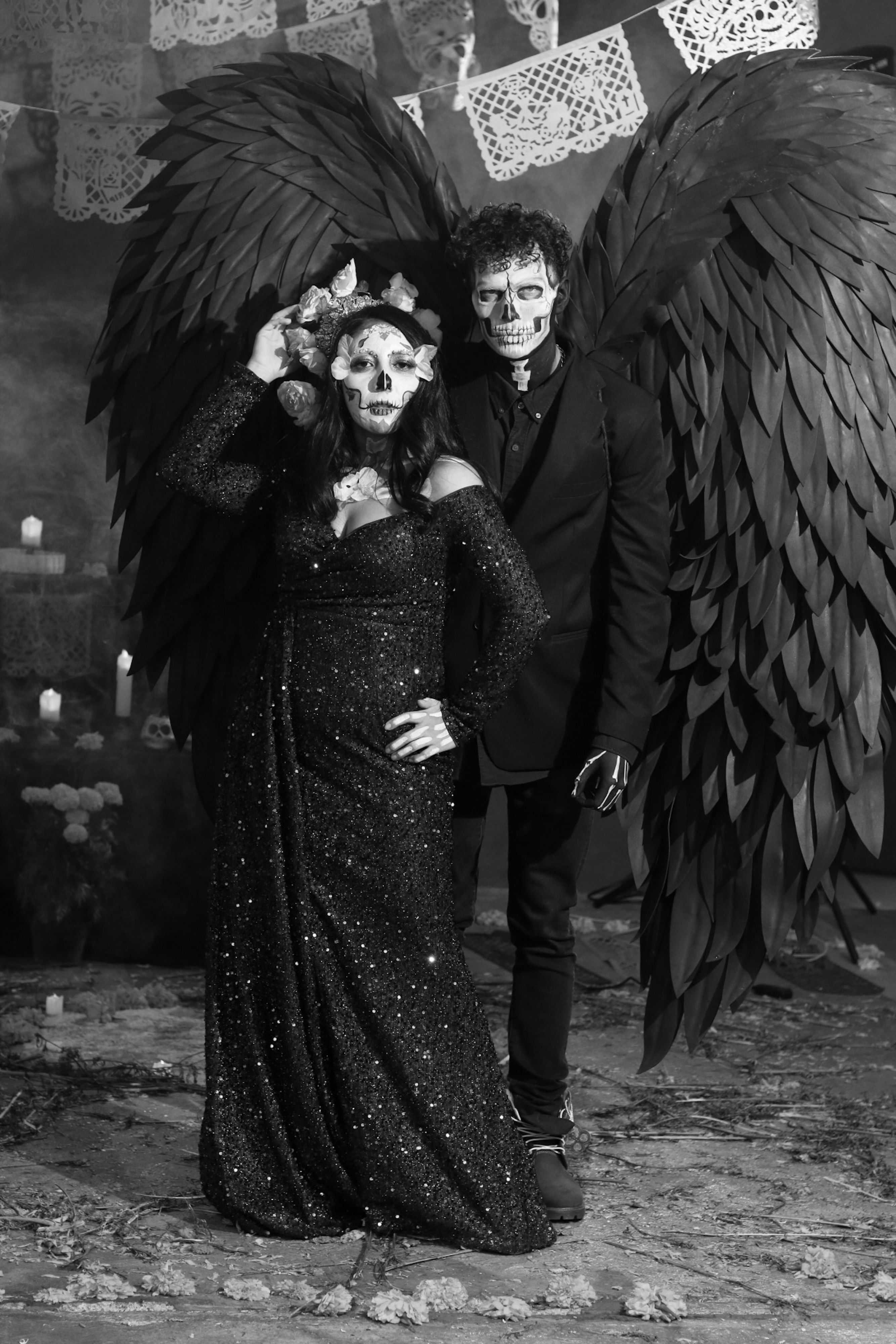 Dramatic Day of the Dead Costume Portrait · Free Stock Photo