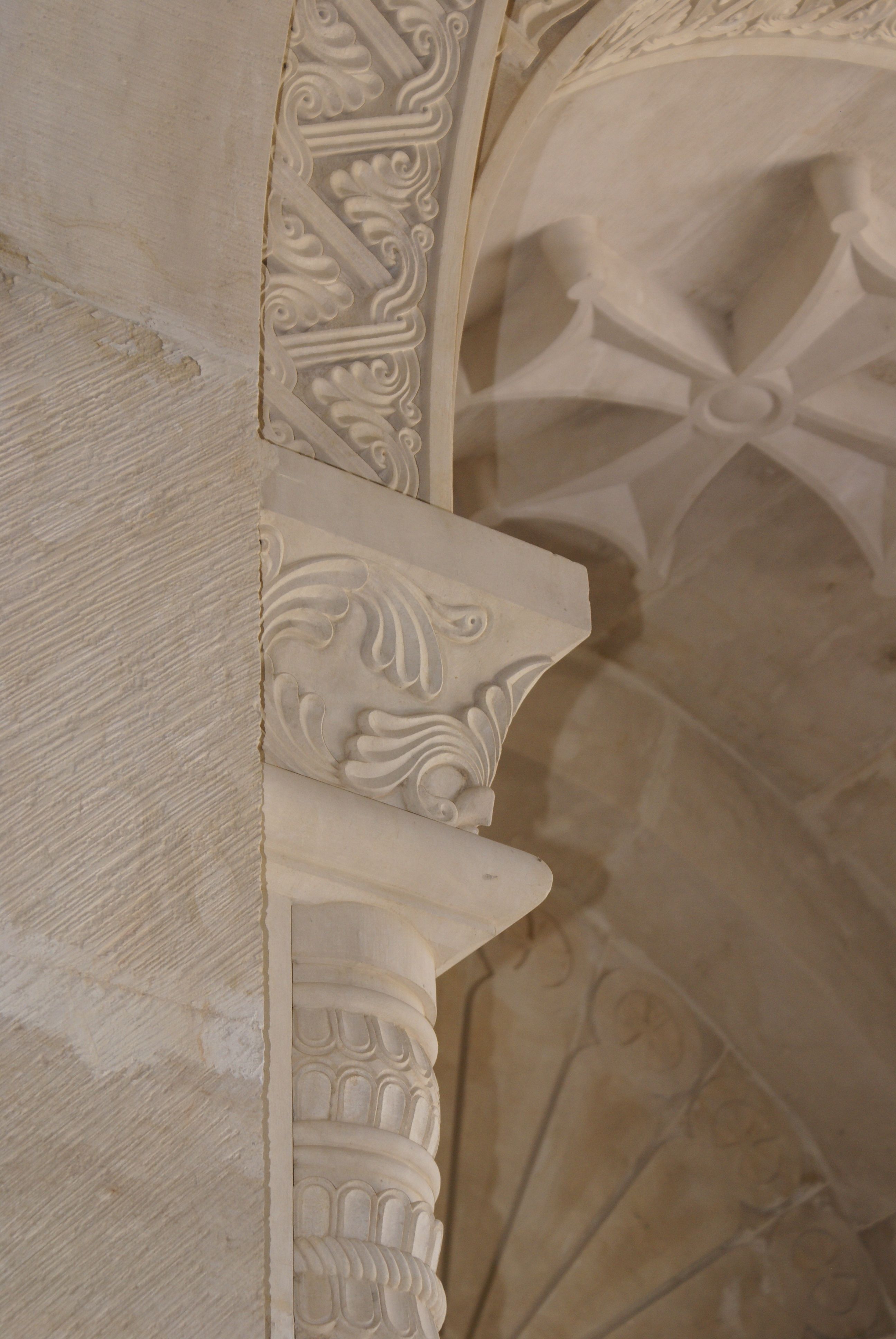 Intricately Carved Stone Church Interior in Georgia · Free Stock Photo