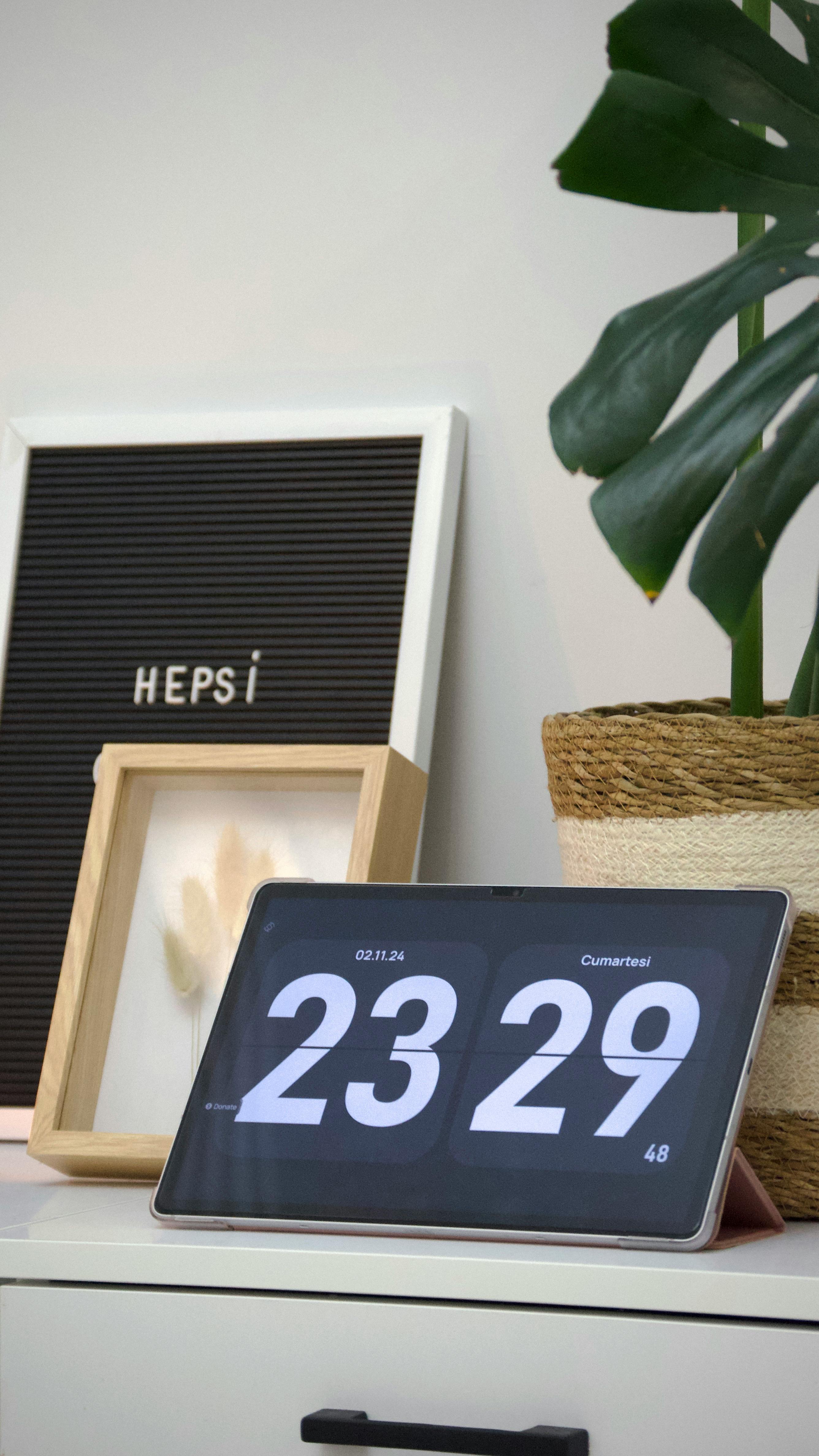 Modern Tablet Display on Minimalist Desk · Free Stock Photo