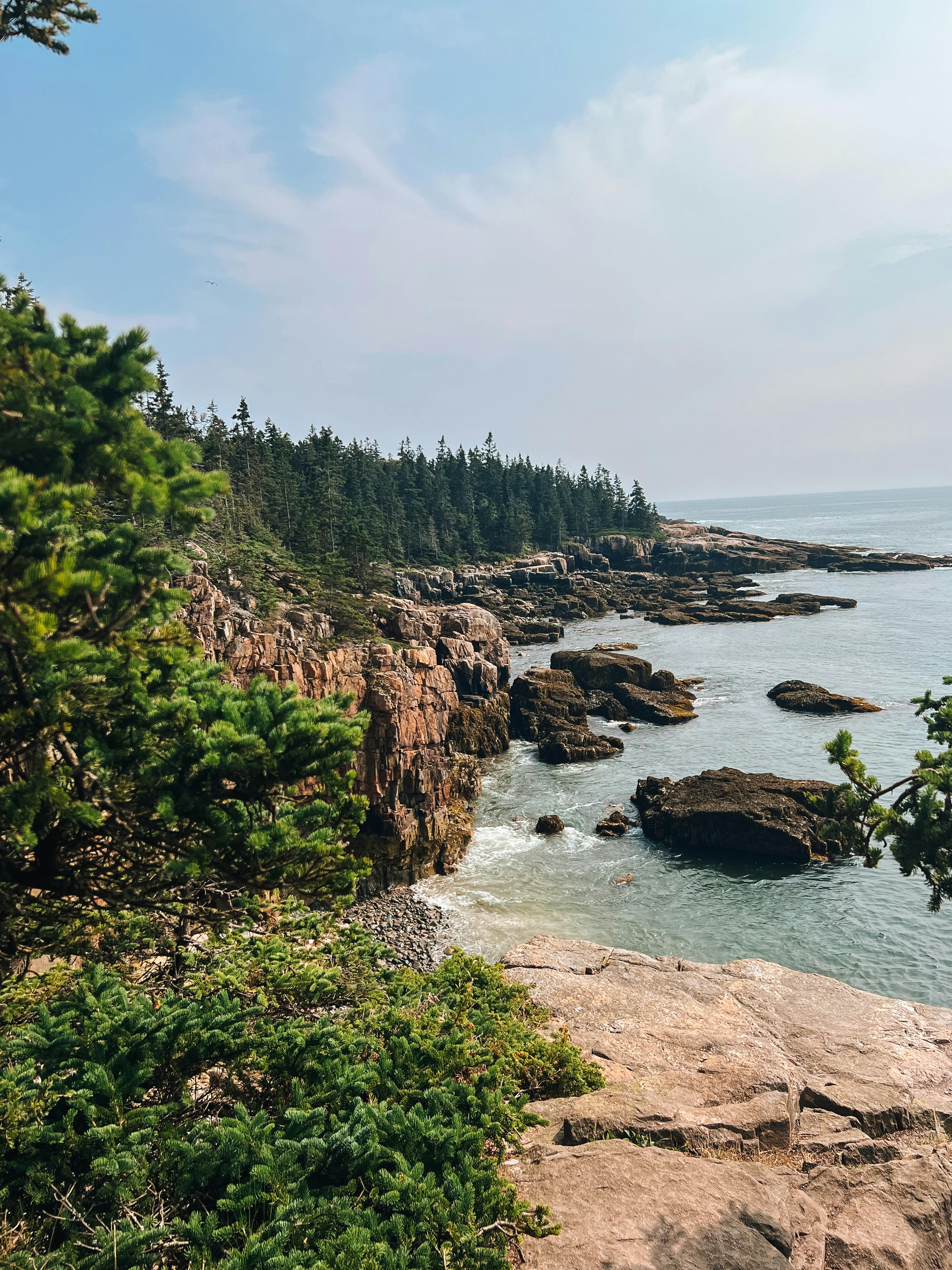 Scenic Cliffs of Winter Harbor, Maine Coastline · Free Stock Photo