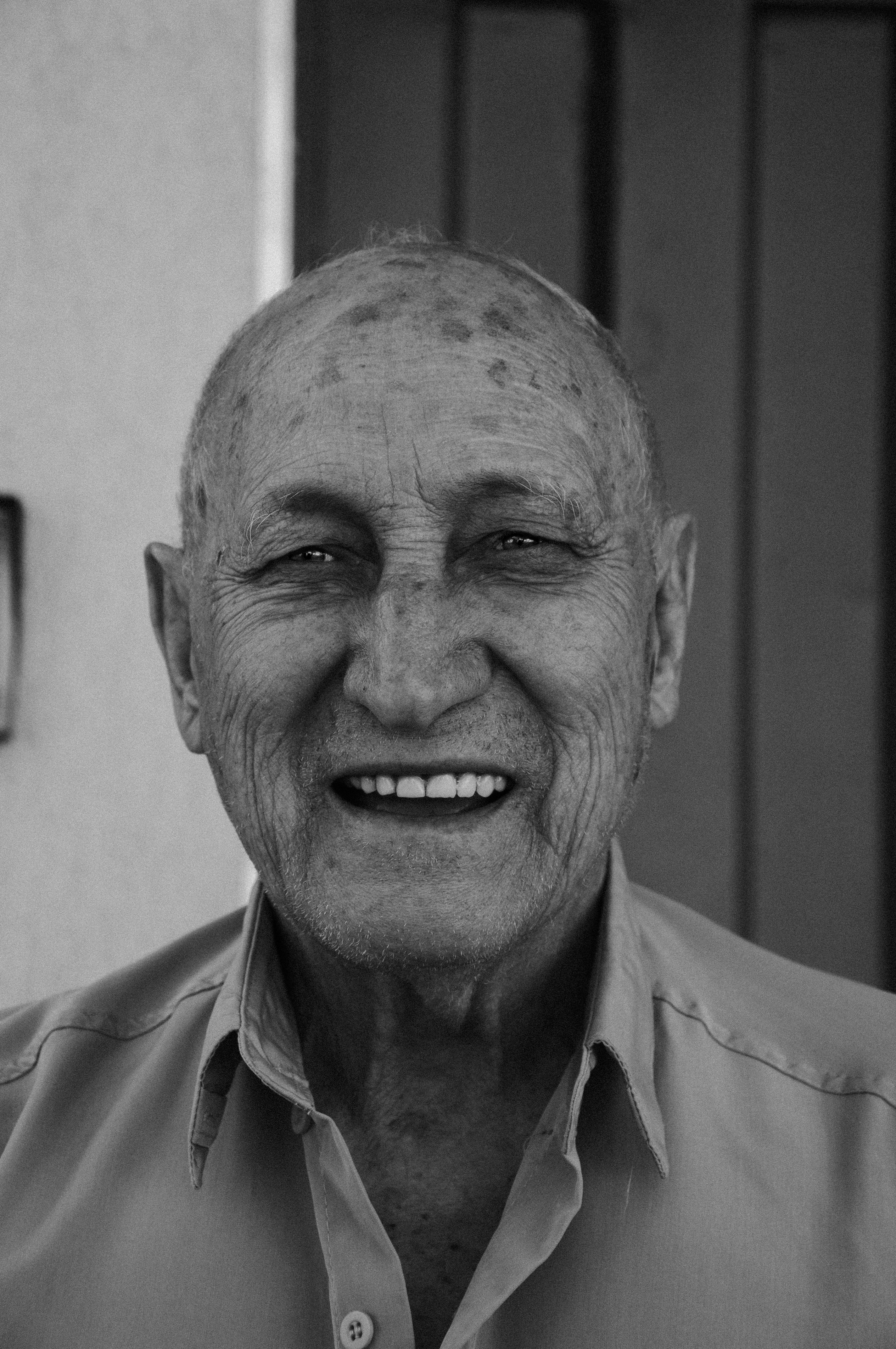 Elderly Man Face with Wrinkles · Free Stock Photo