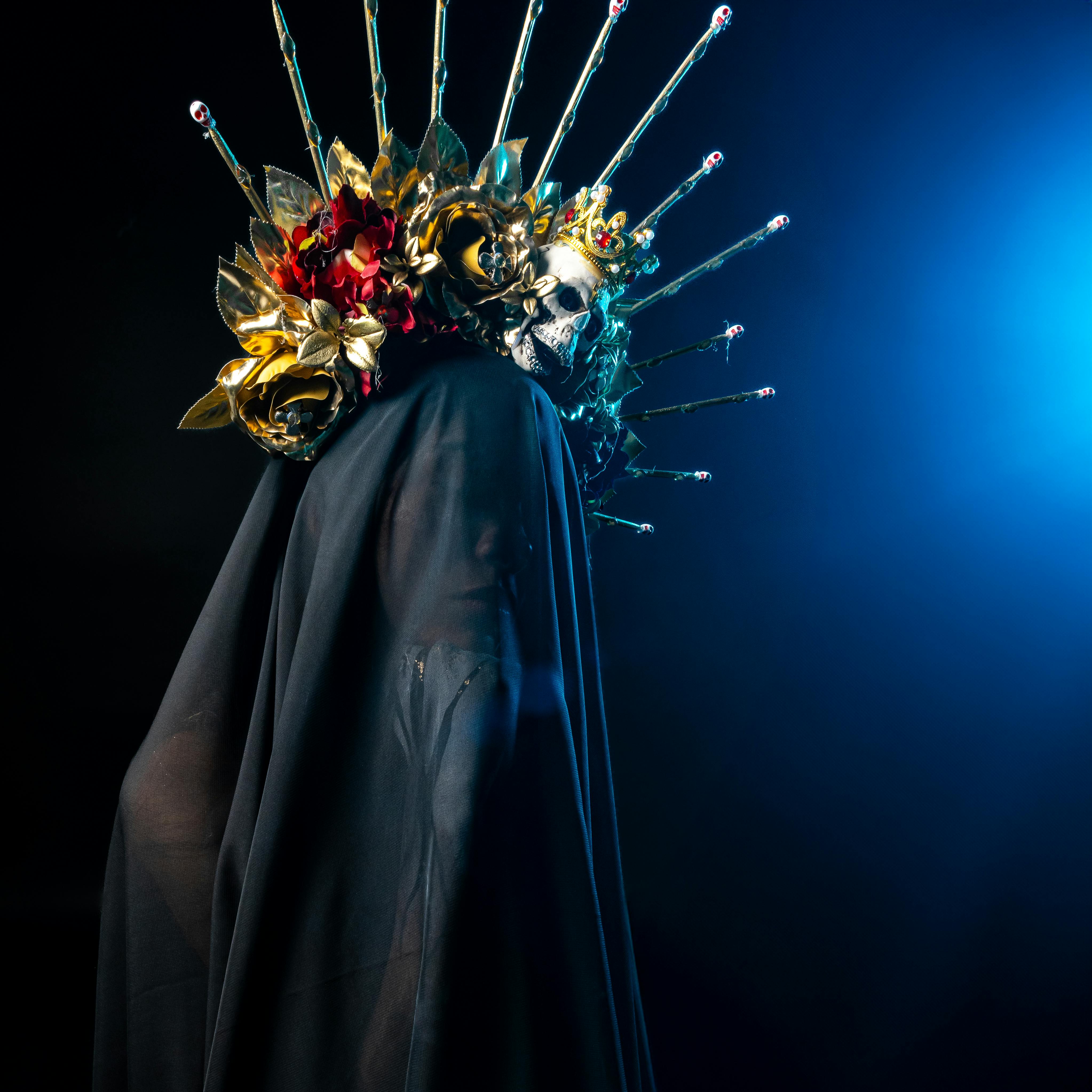 Dramatic Gothic Portrait with Surreal Headpiece · Free Stock Photo