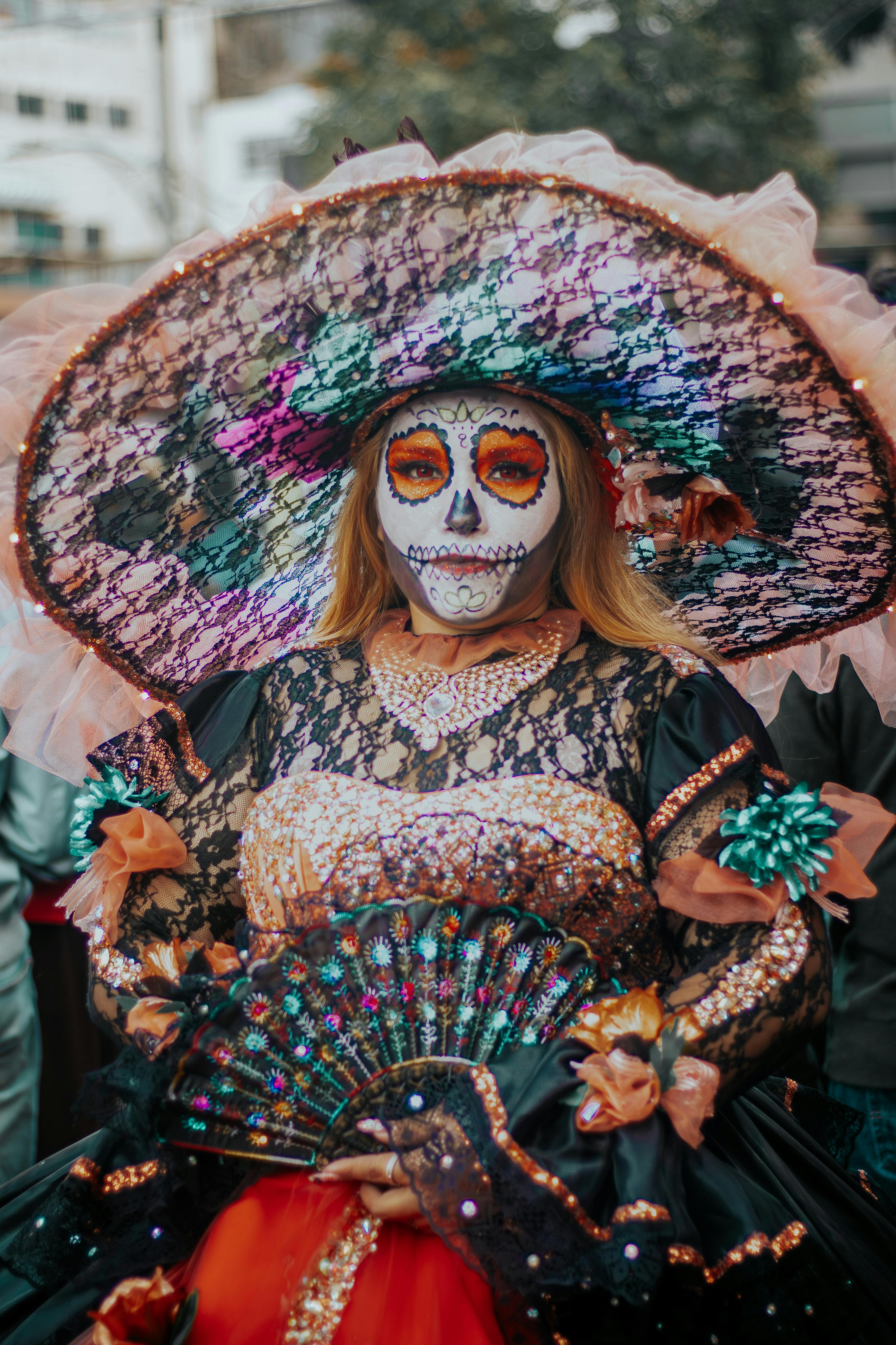 Colorful Day of the Dead Catrina Portrait · Free Stock Photo