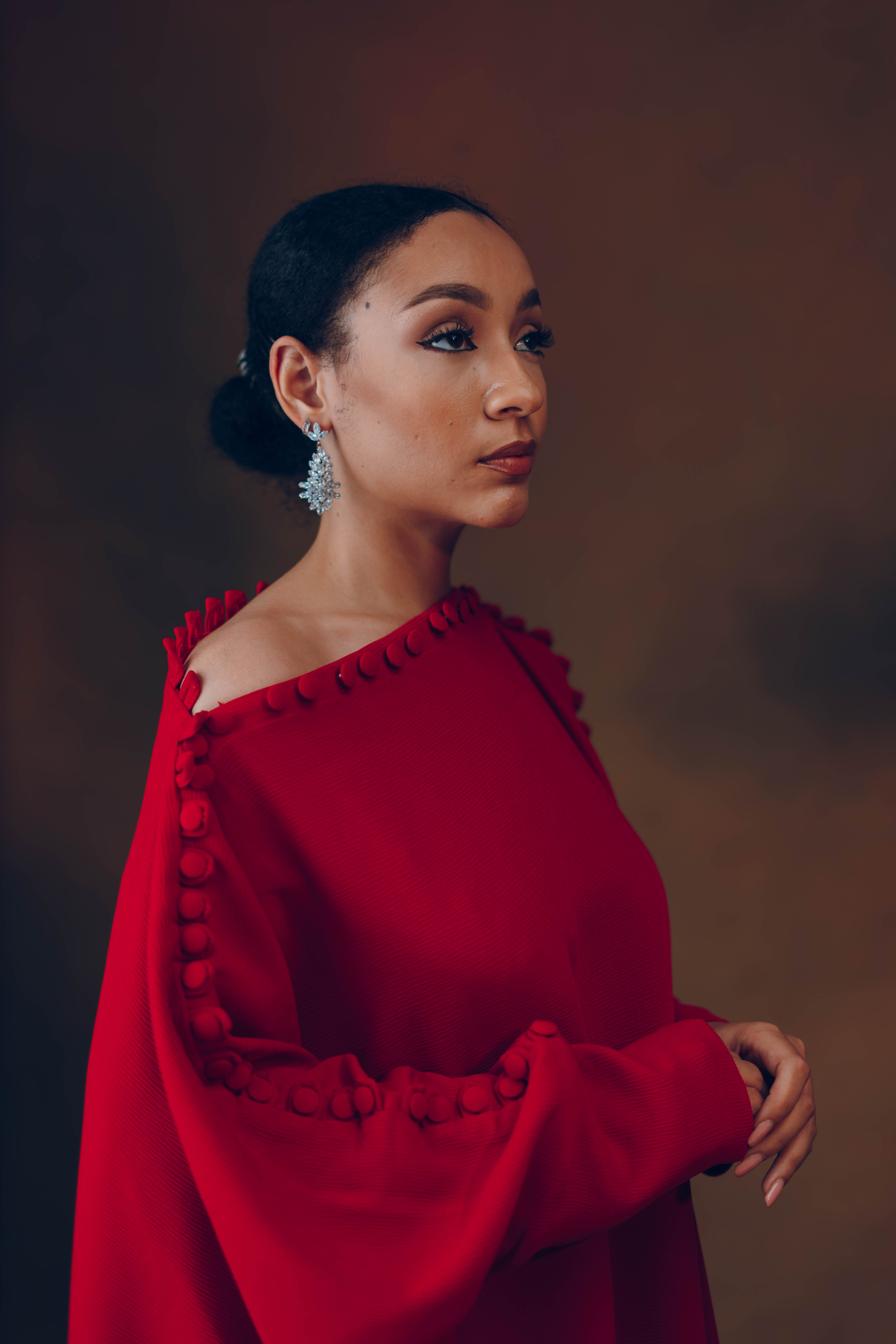 Elegant Woman in Red Traditional African Dress · Free Stock Photo