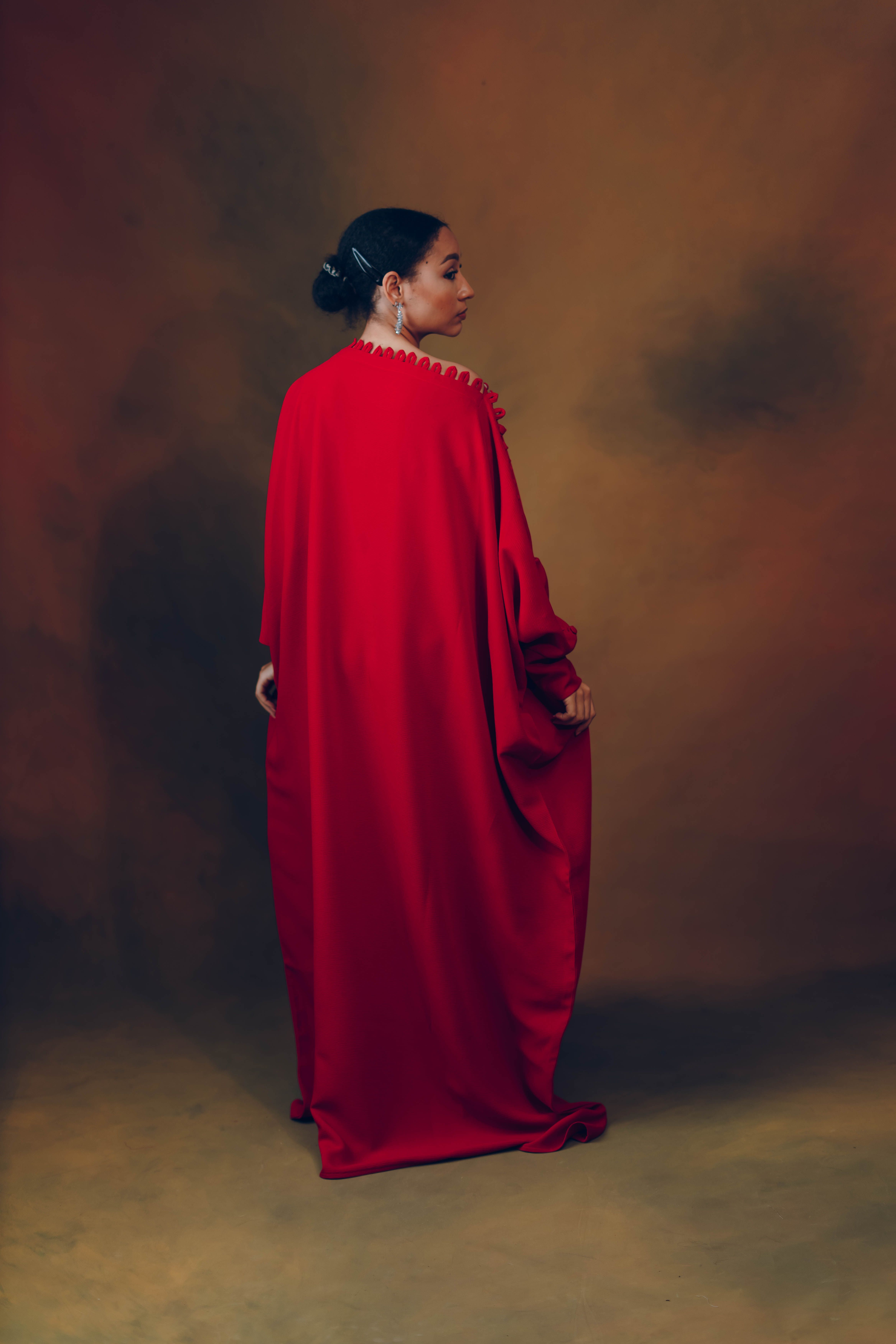 Elegant Portrait of Woman in Red Dress · Free Stock Photo