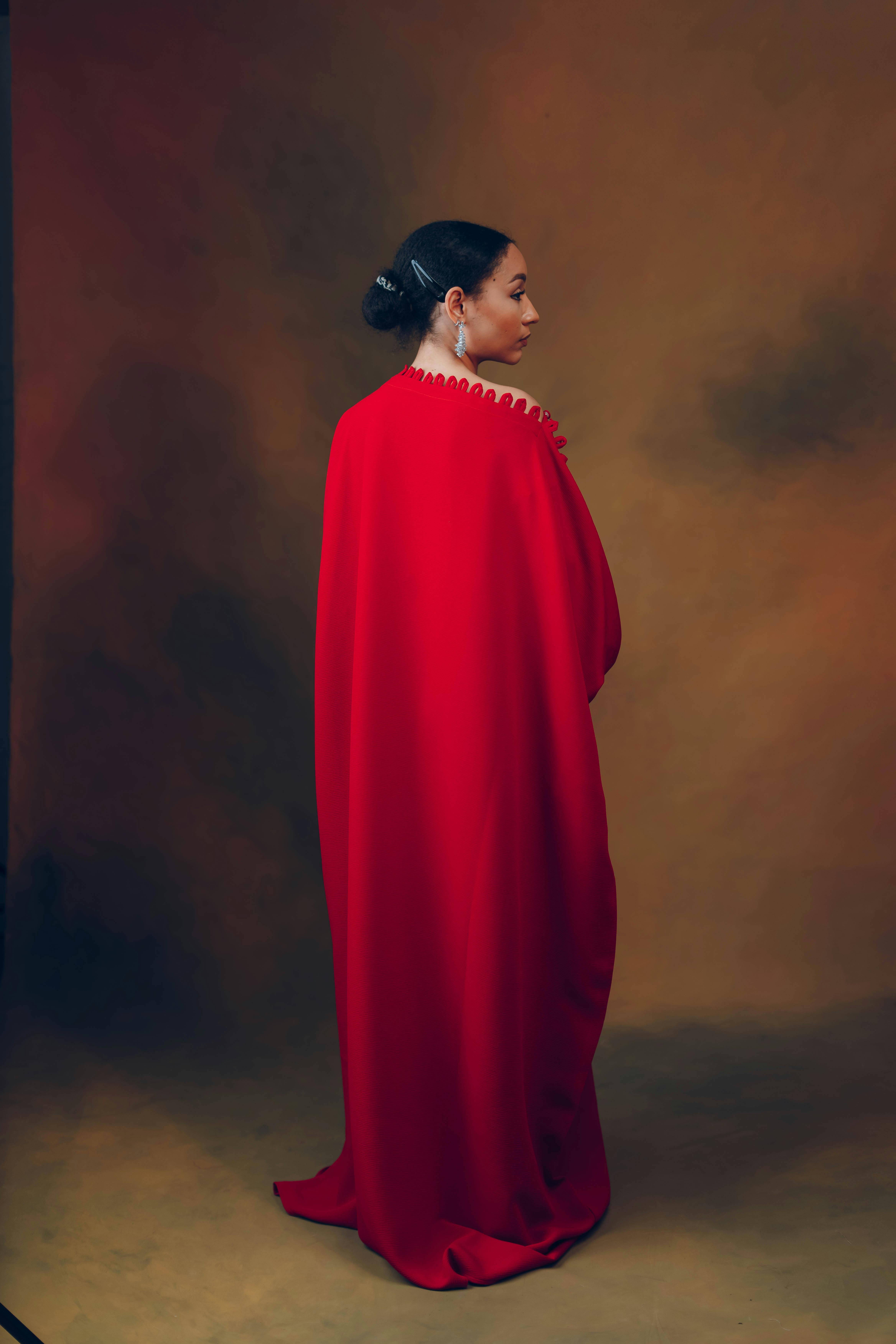 Elegant African Woman in Red Traditional Attire · Free Stock Photo