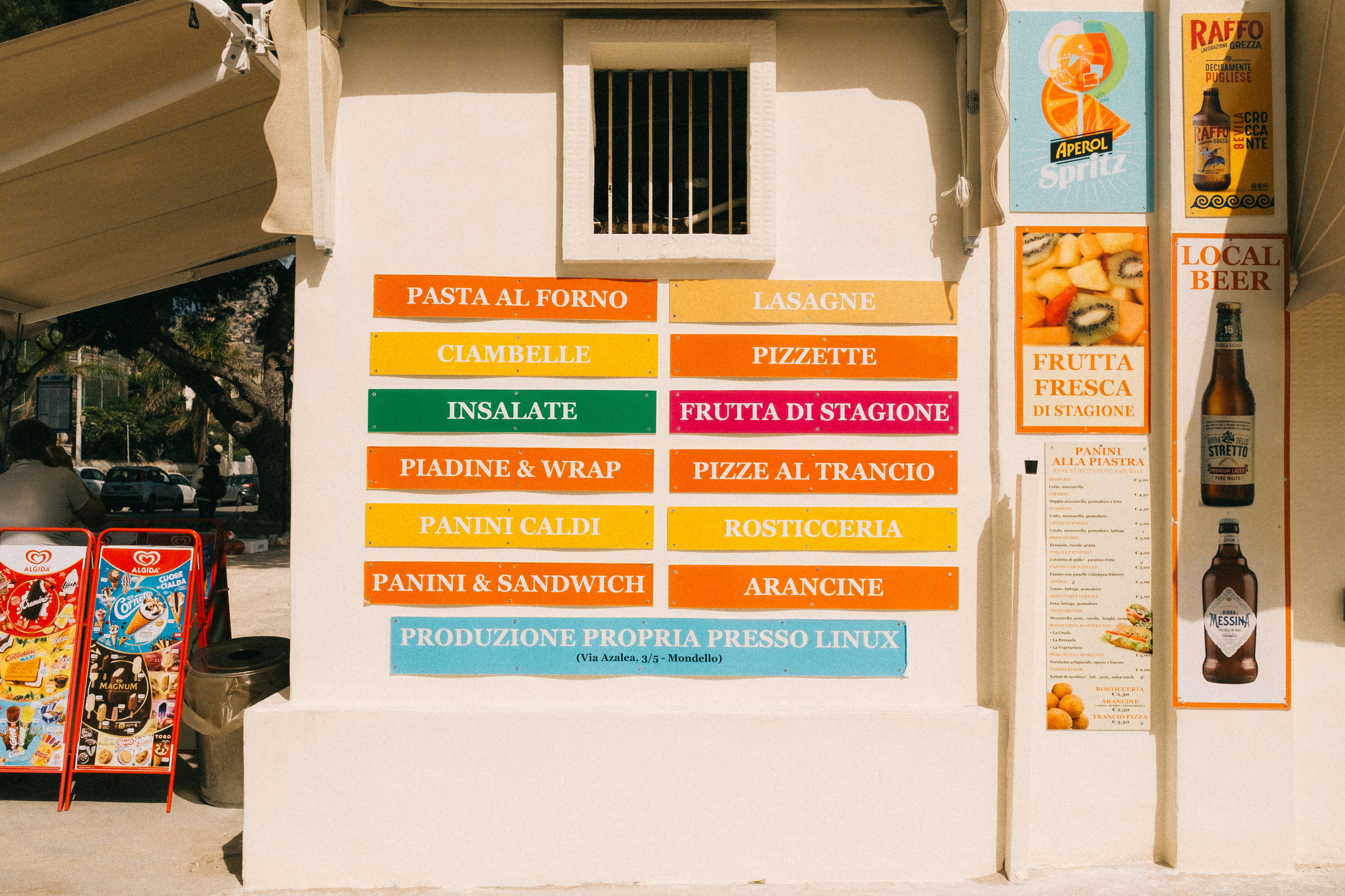 Colorful Sicilian Food Stand in Mondello, Palermo · Free Stock Photo