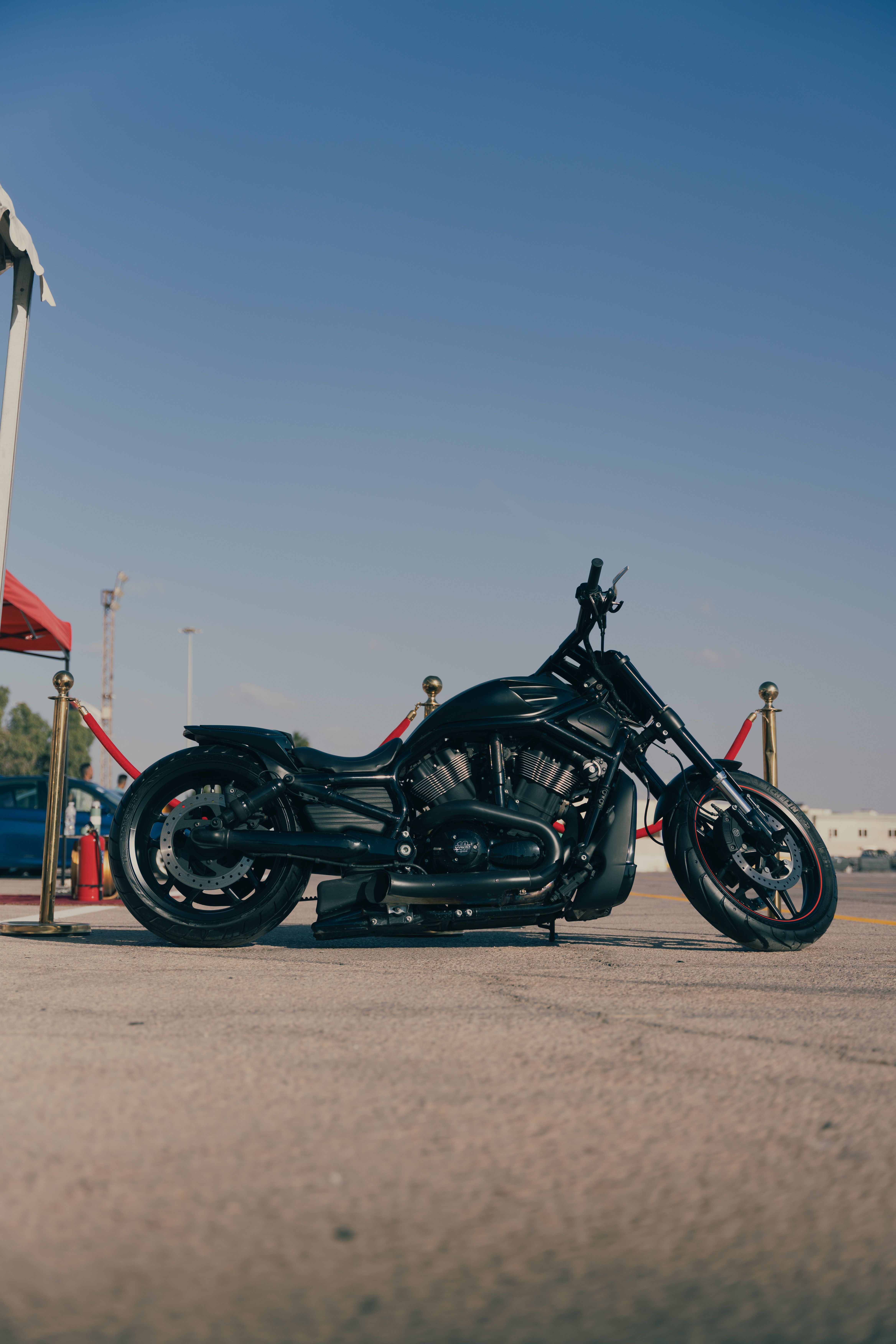 Classic Black Motorcycle in Libya · Free Stock Photo