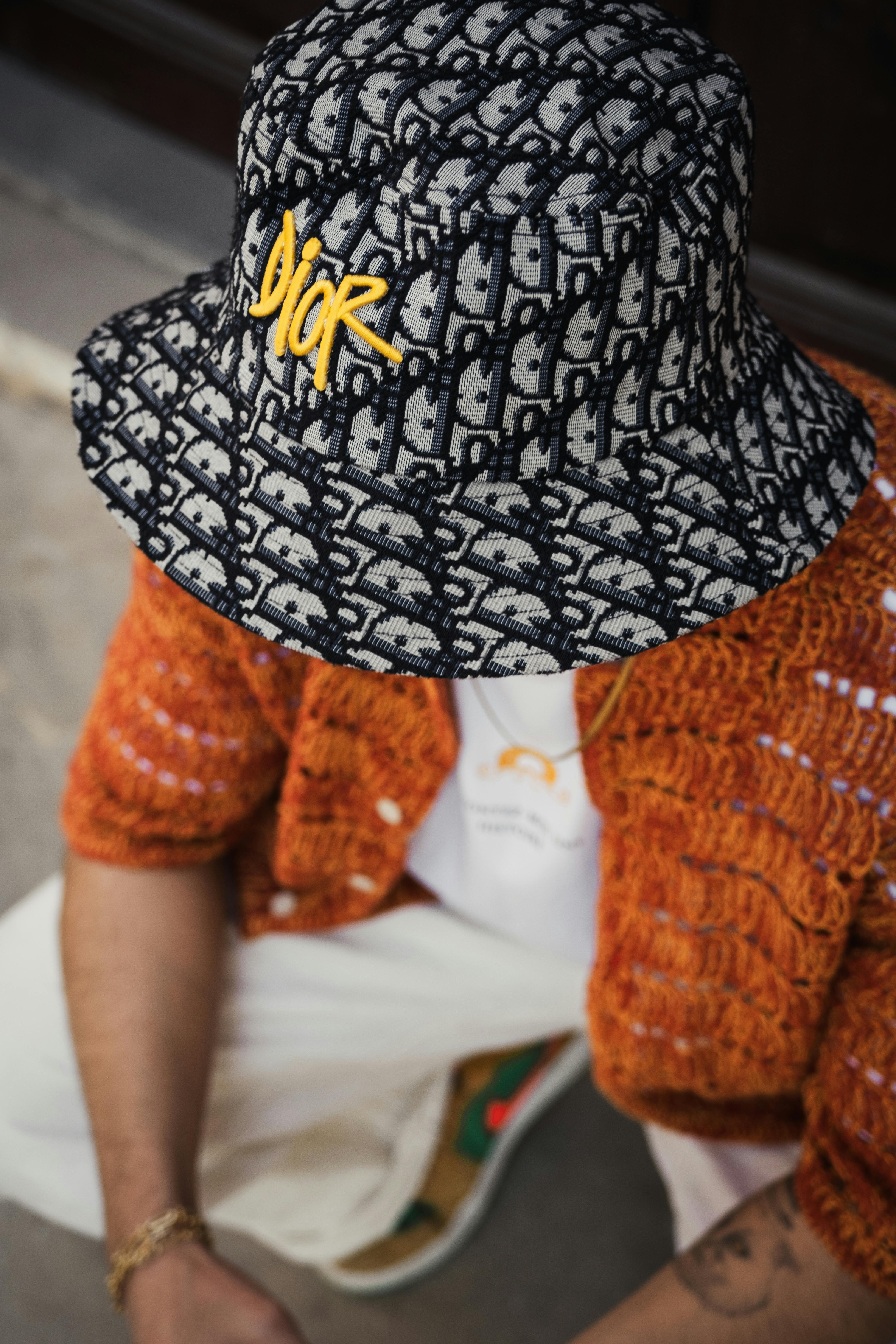 Fashionable Street Style with Patterned Bucket Hat · Free Stock Photo