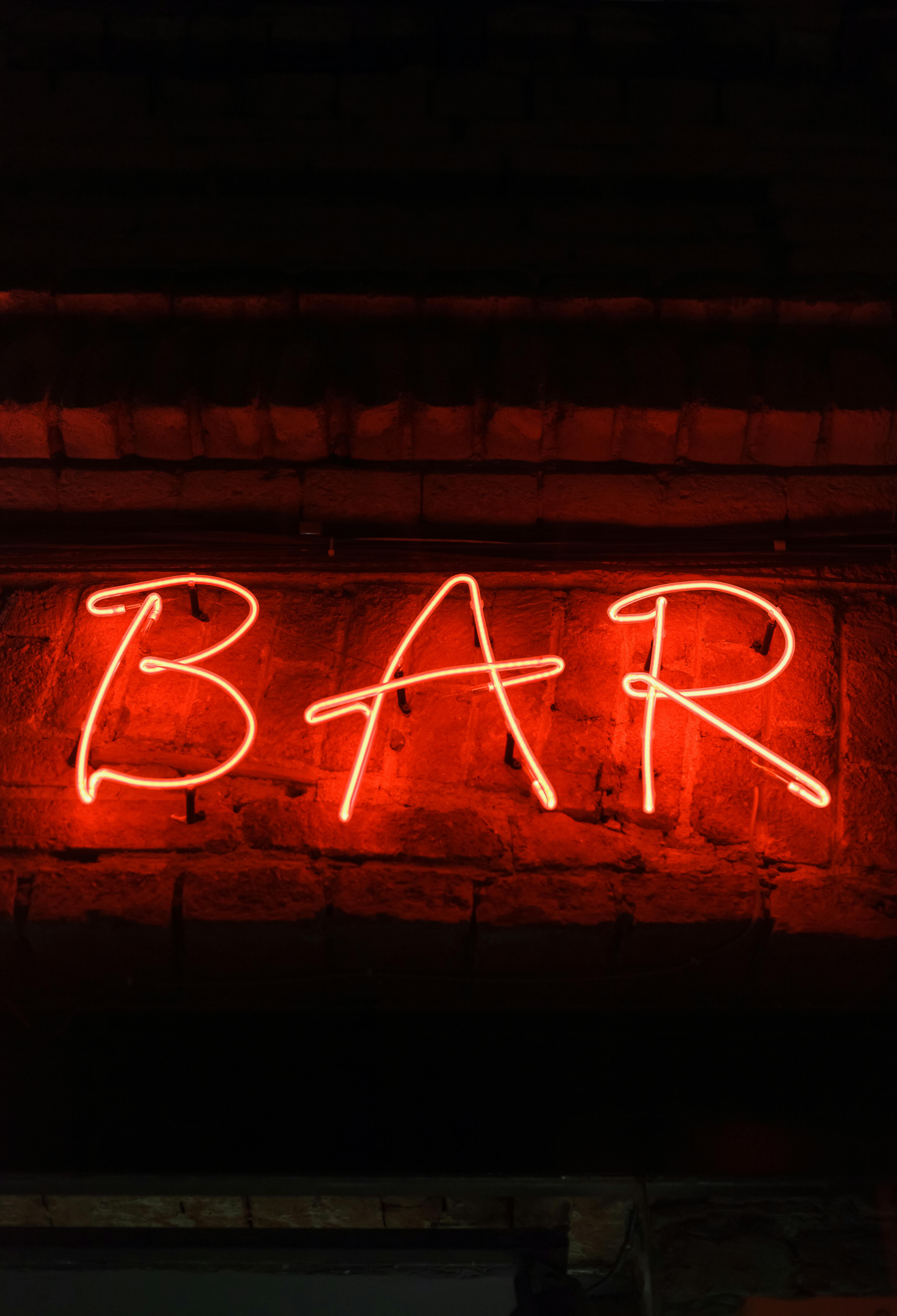Bar Neon Light Signage at Night · Free Stock Photo