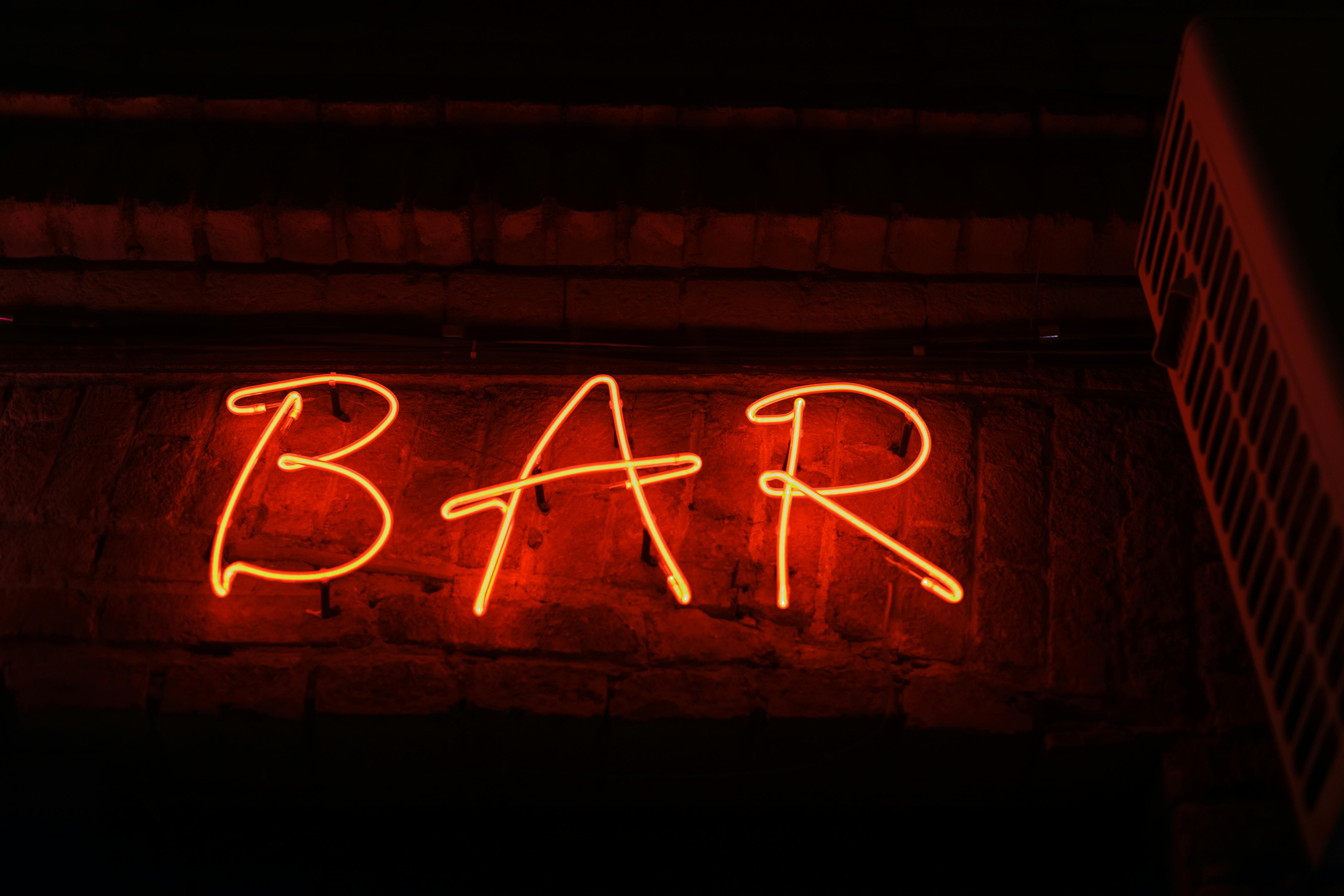 Bar Neon Light Signage at Night · Free Stock Photo