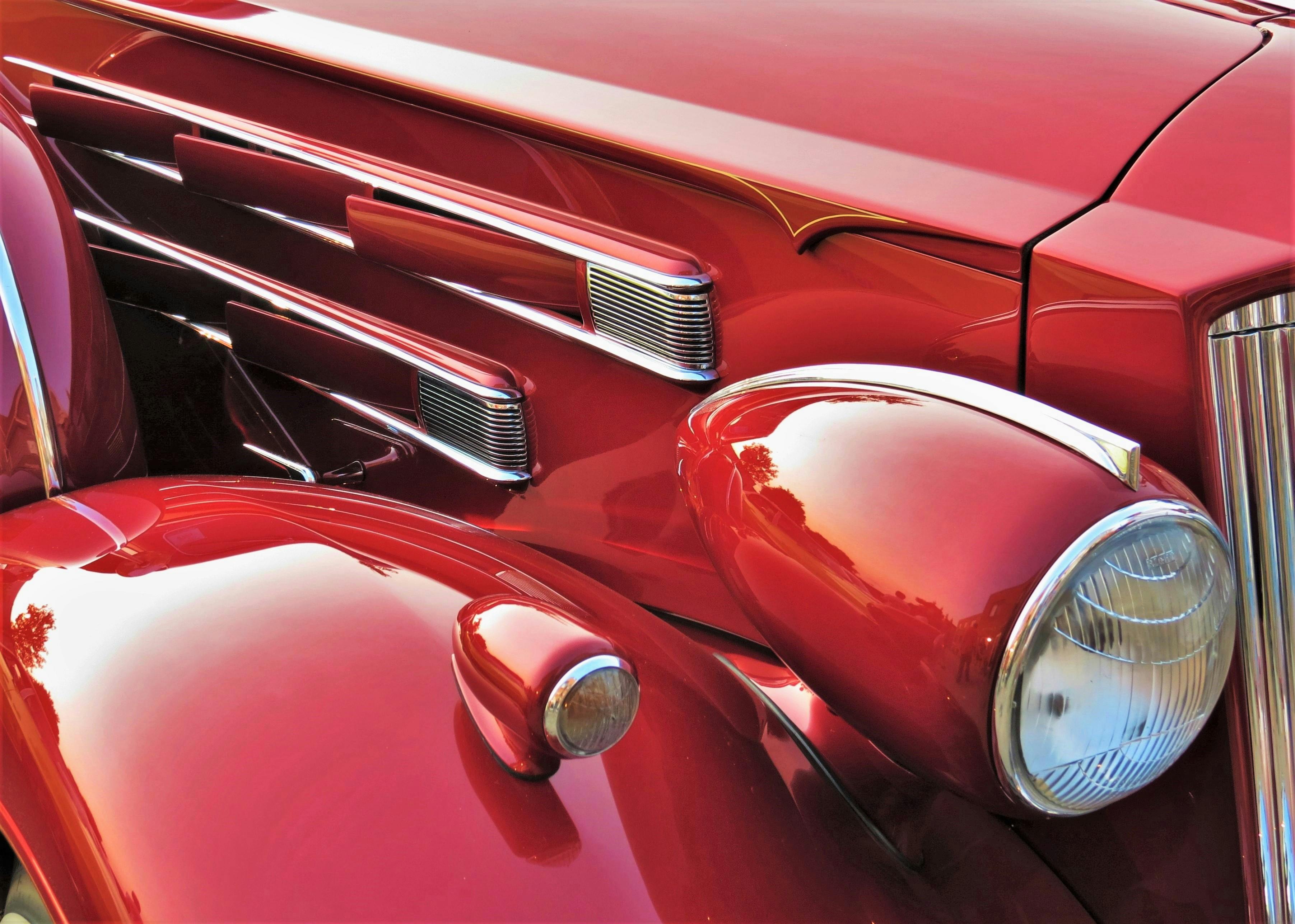 Close-up of a Classic Red Vintage Car in Saint Paul · Free Stock Photo