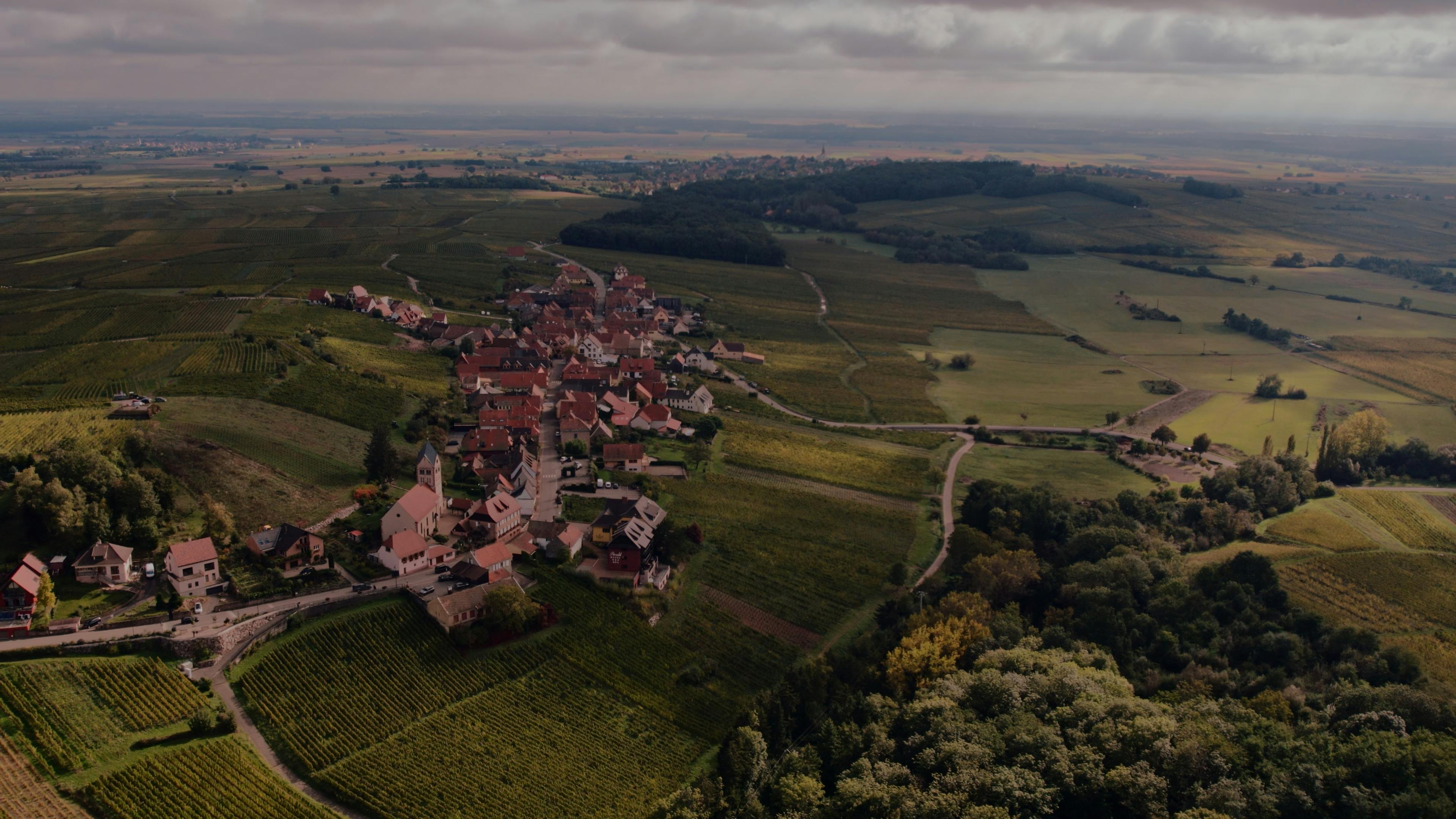 Aerial View of Picturesque French Village in Grand Est · Free Stock Photo